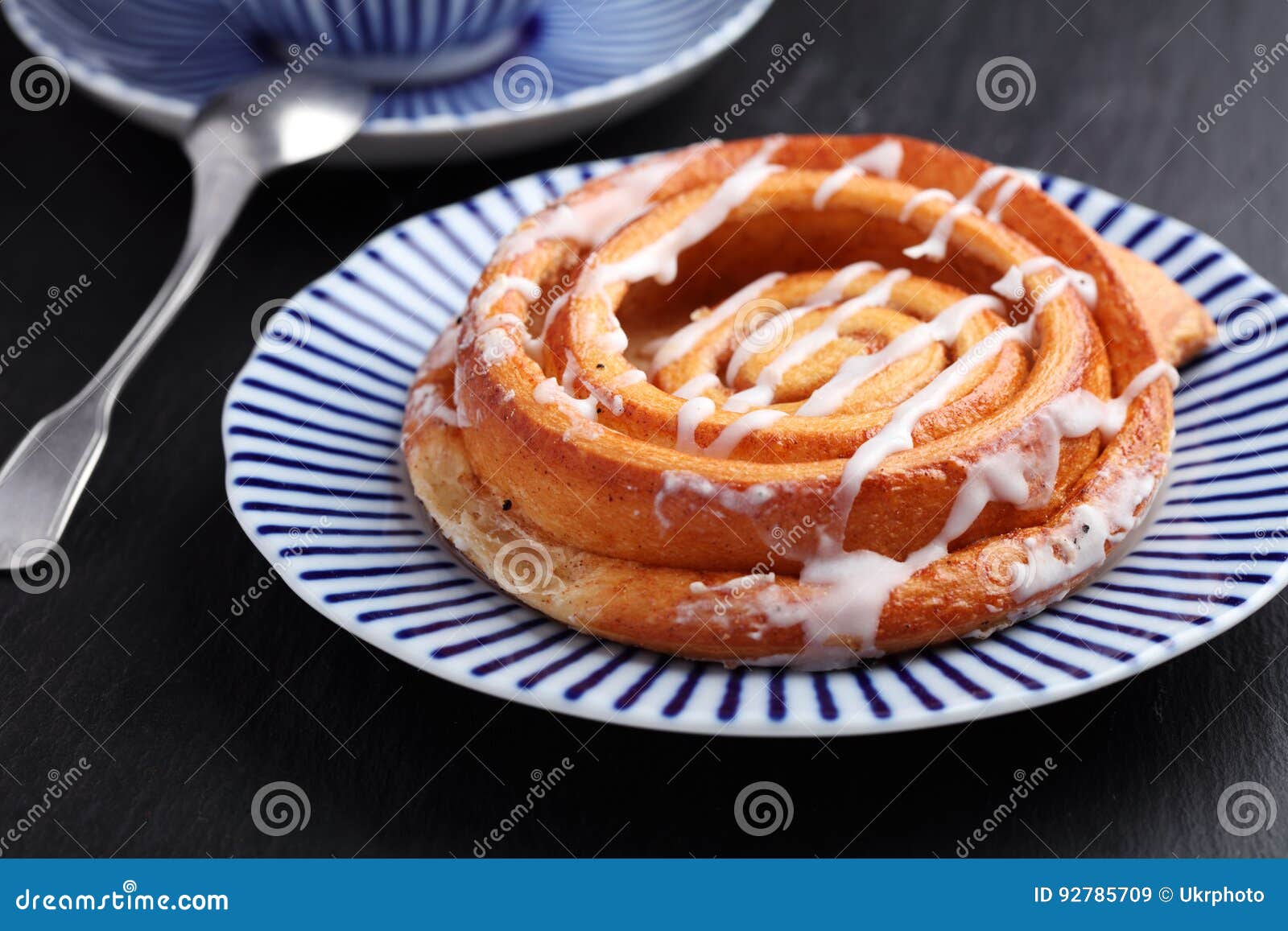Danish pastry with coffee stock image. Image of pastry - 92785709