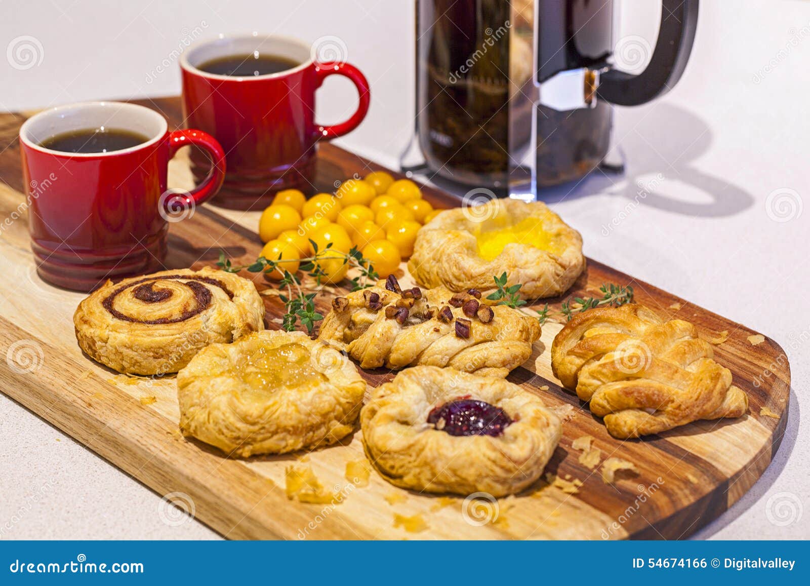 Danish Pastry Selection stock photo. Image of baked, raspberry - 54674166