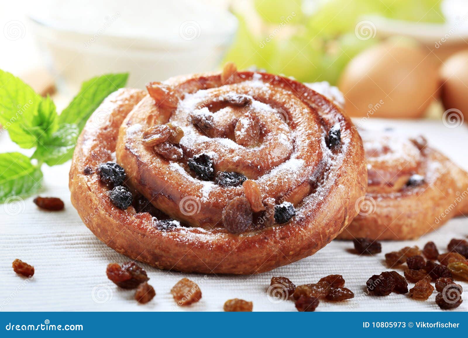 Danish pastry snails stock image. Image of tasty, treat - 10805973
