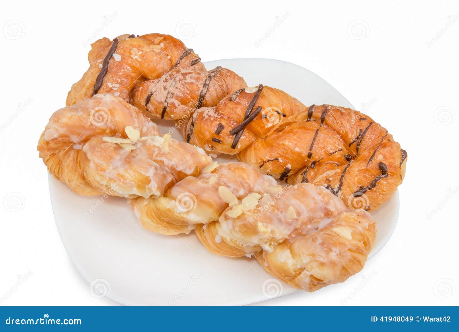 Danish pastry twist stock image. Image of dessert, icing - 41948049