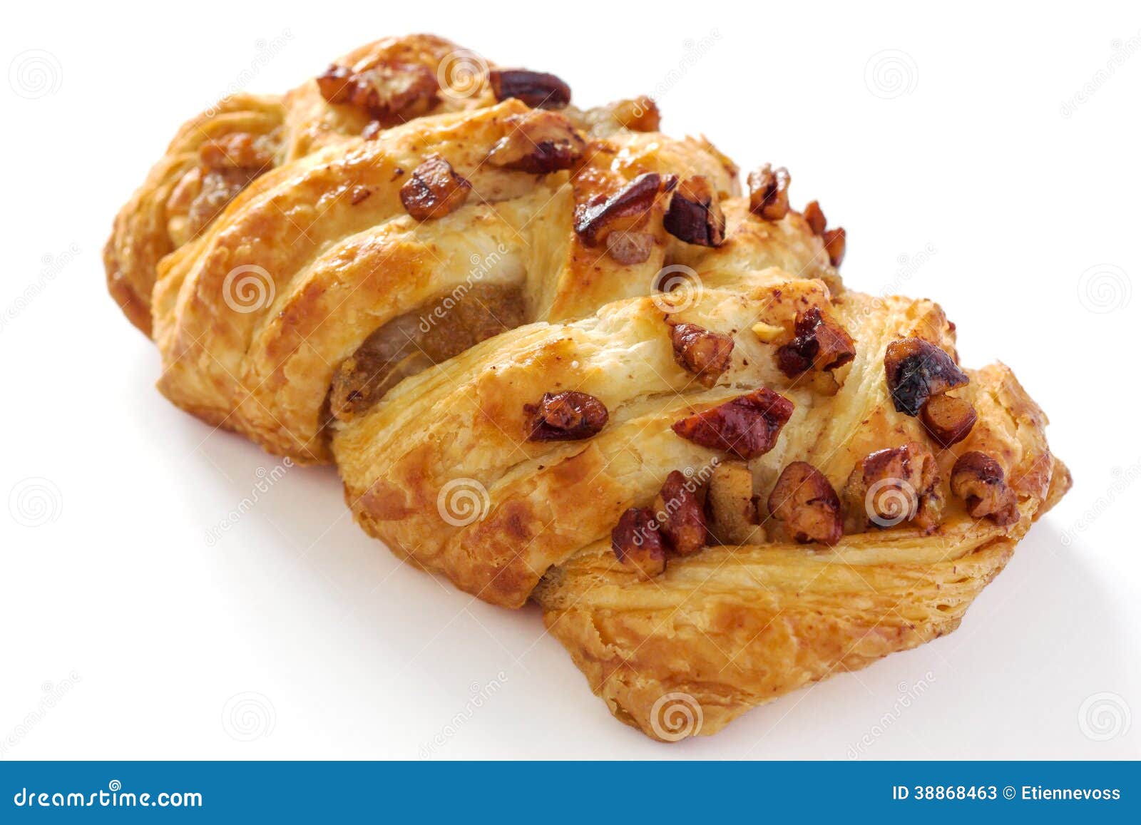 Danish Pasty with Pecan Nuts Stock Image - Image of pastry, fattening ...
