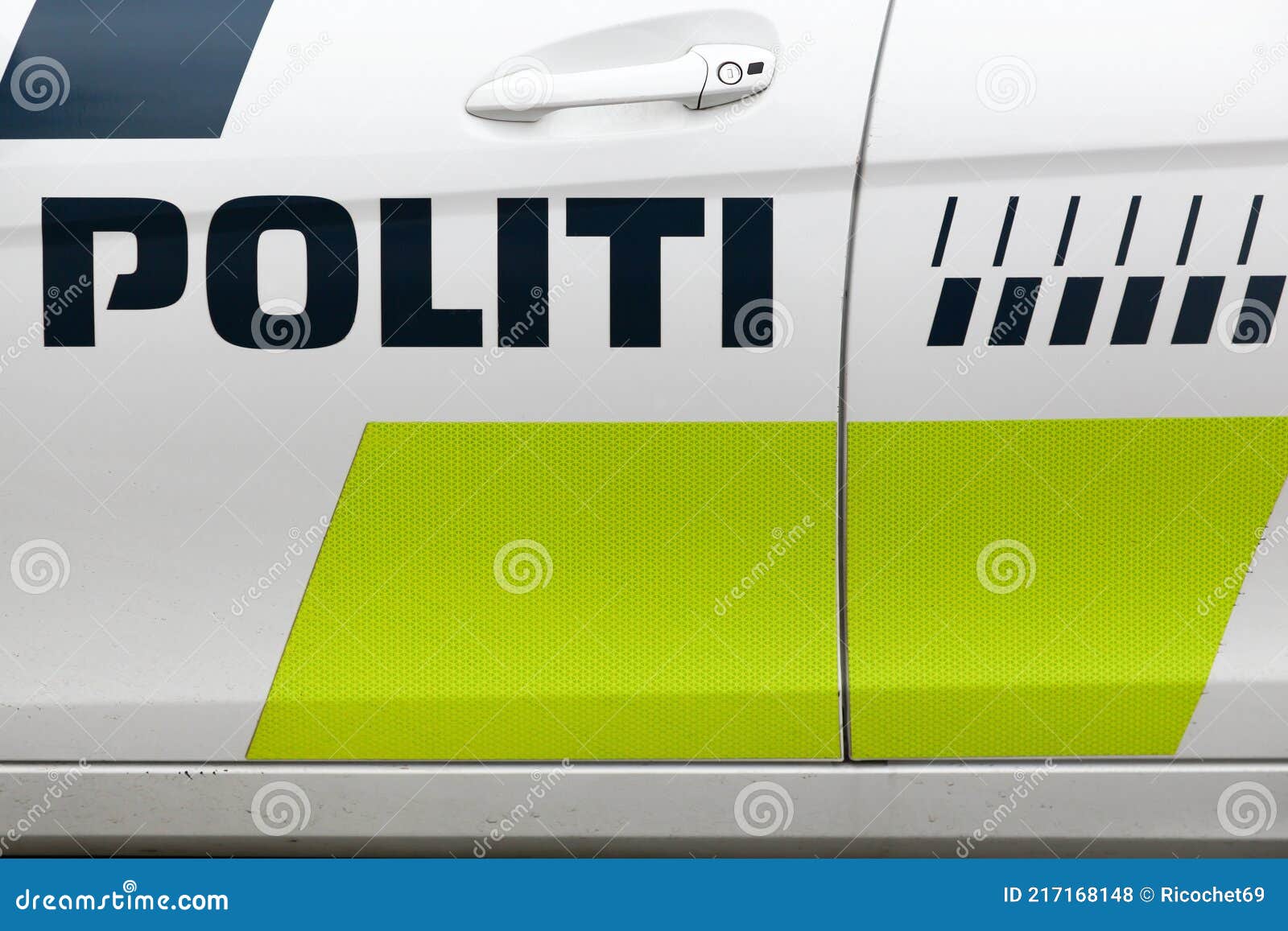 Danish Police Sign on a Car Stock Photo - Image of patrol, policeman ...