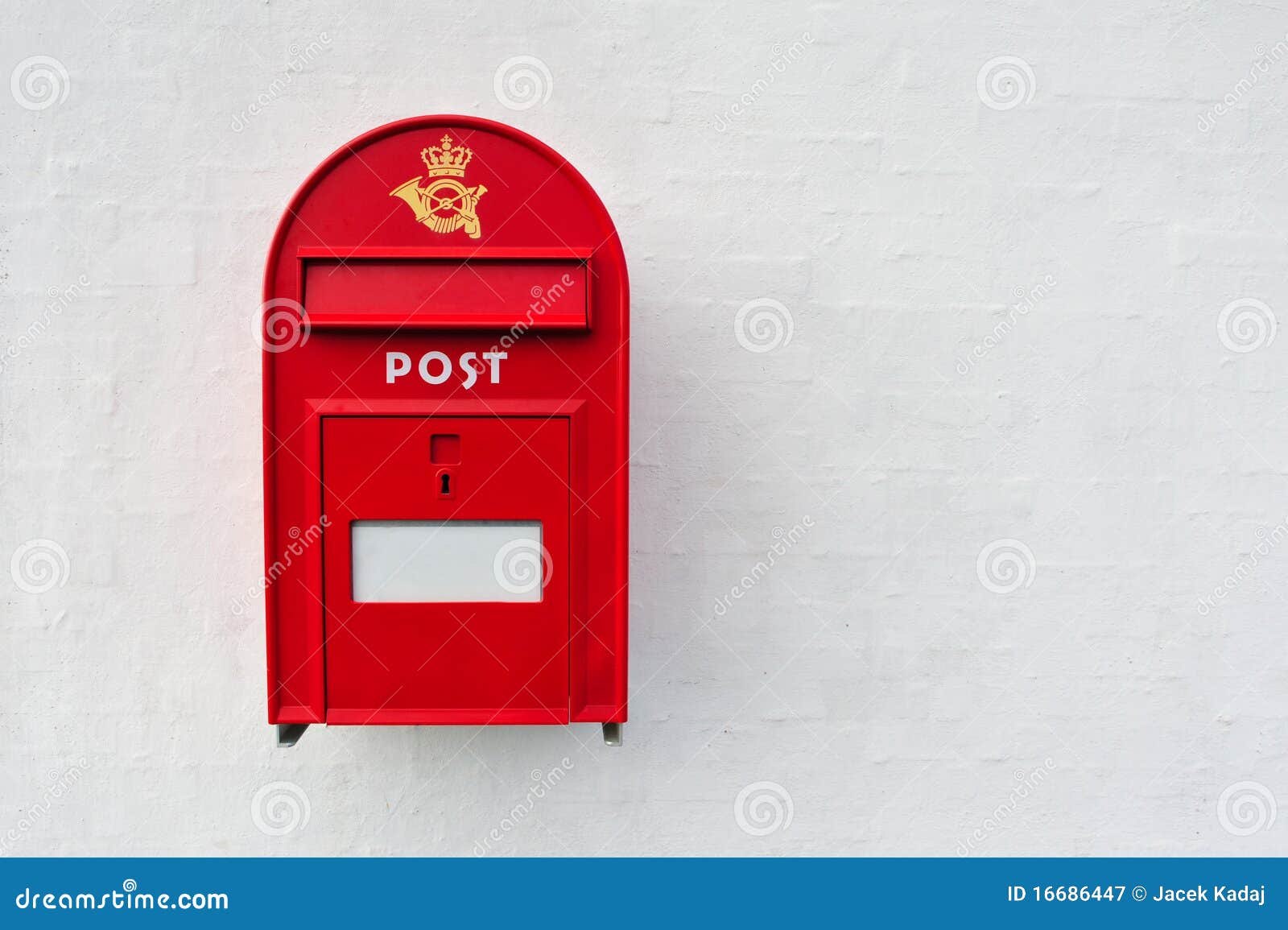 Danish red post box stock image. Image of letters, copenhagen - 16686447