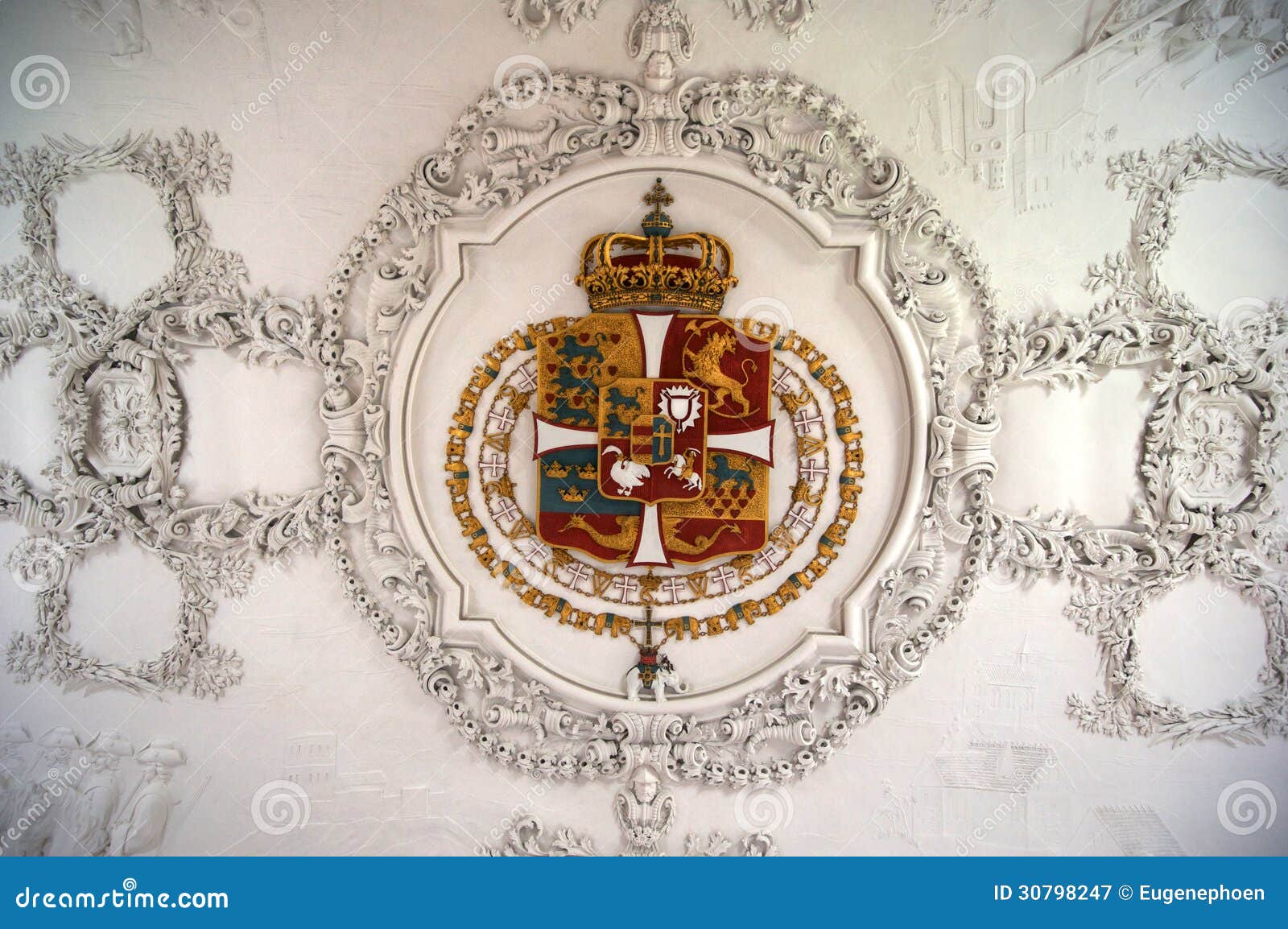 Danish Royal Crest at the Rosenborg Castle Editorial Photography ...