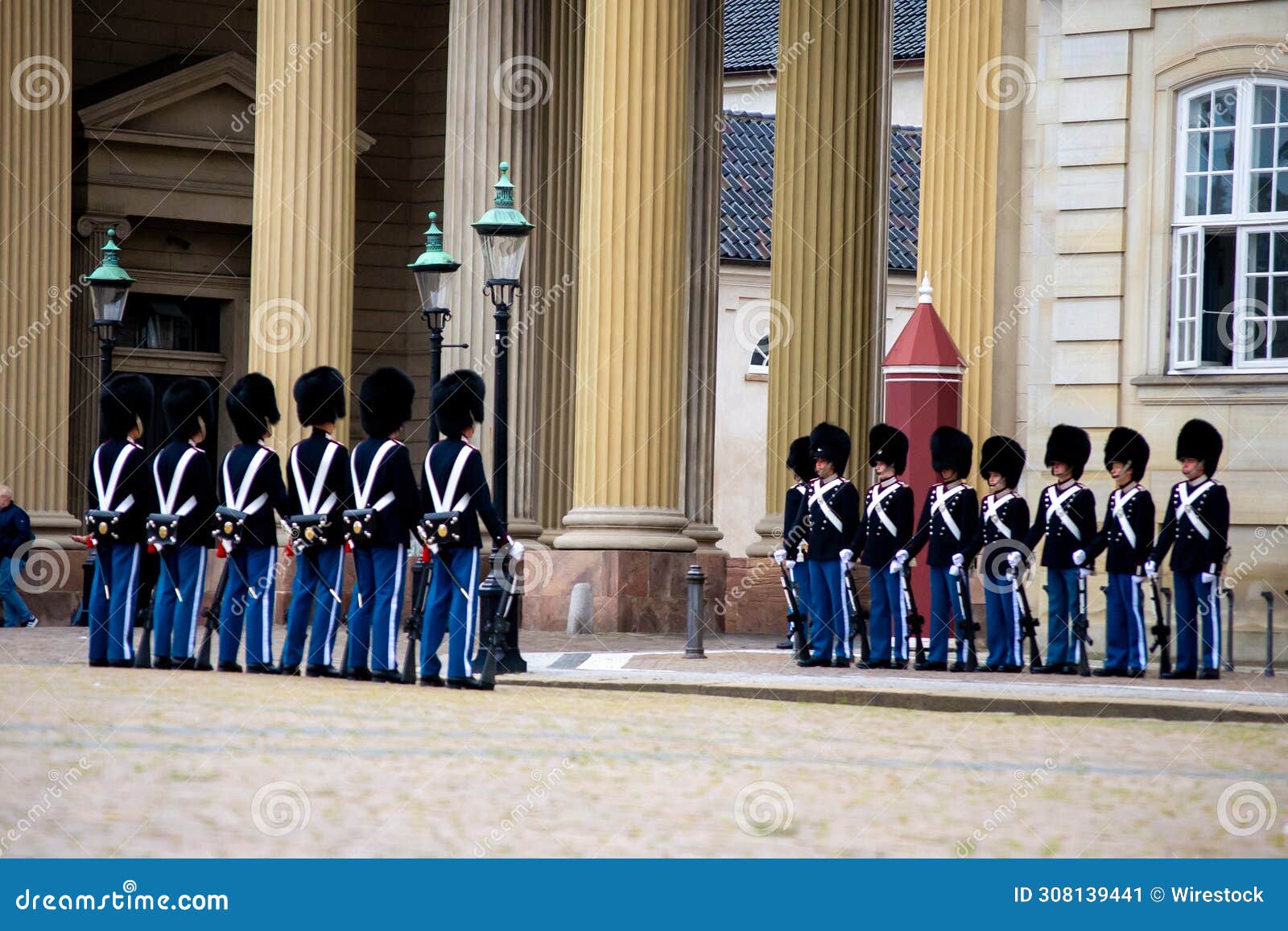 Danish Royal Guard in Copenhague, Denmark. Editorial Photo - Image of ...
