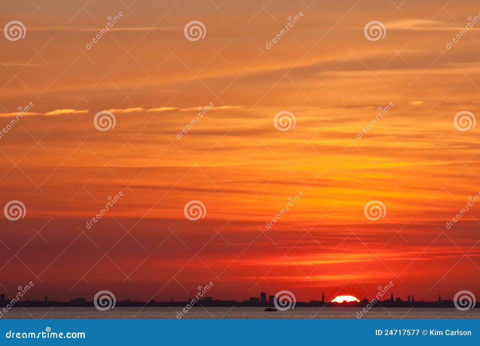 Danish sunset stock image. Image of heaven, denmark, city - 24717577
