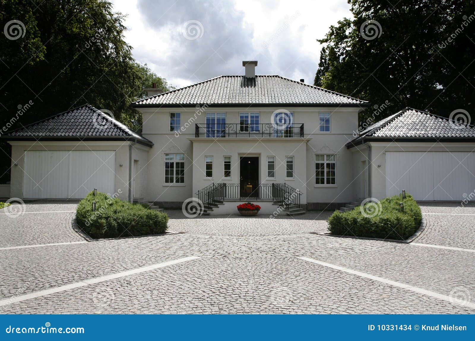 Danish upper class villa stock photo. Image of detached - 10331434