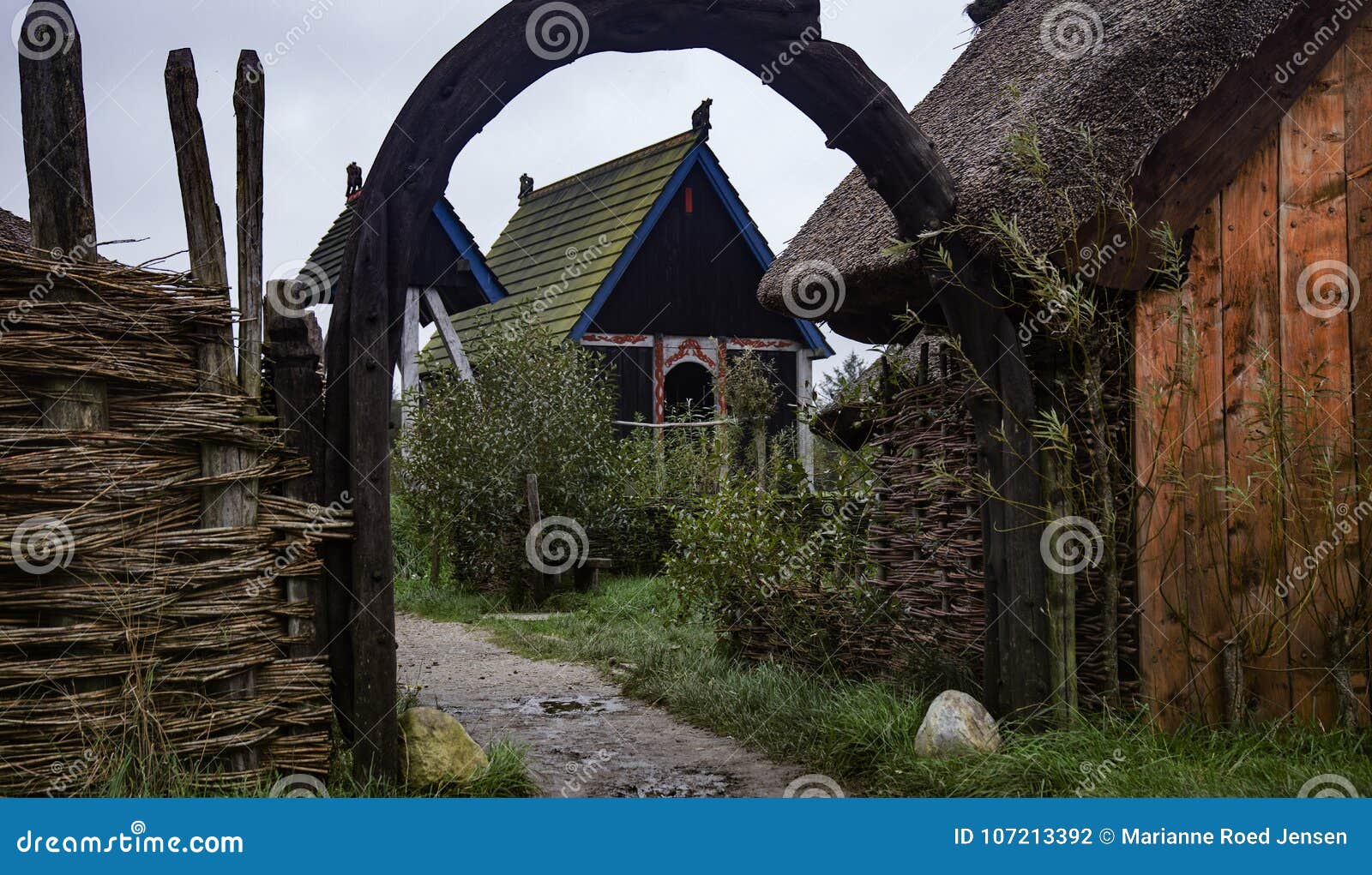 The Danish Viking village stock photo. Image of landscape - 107213392