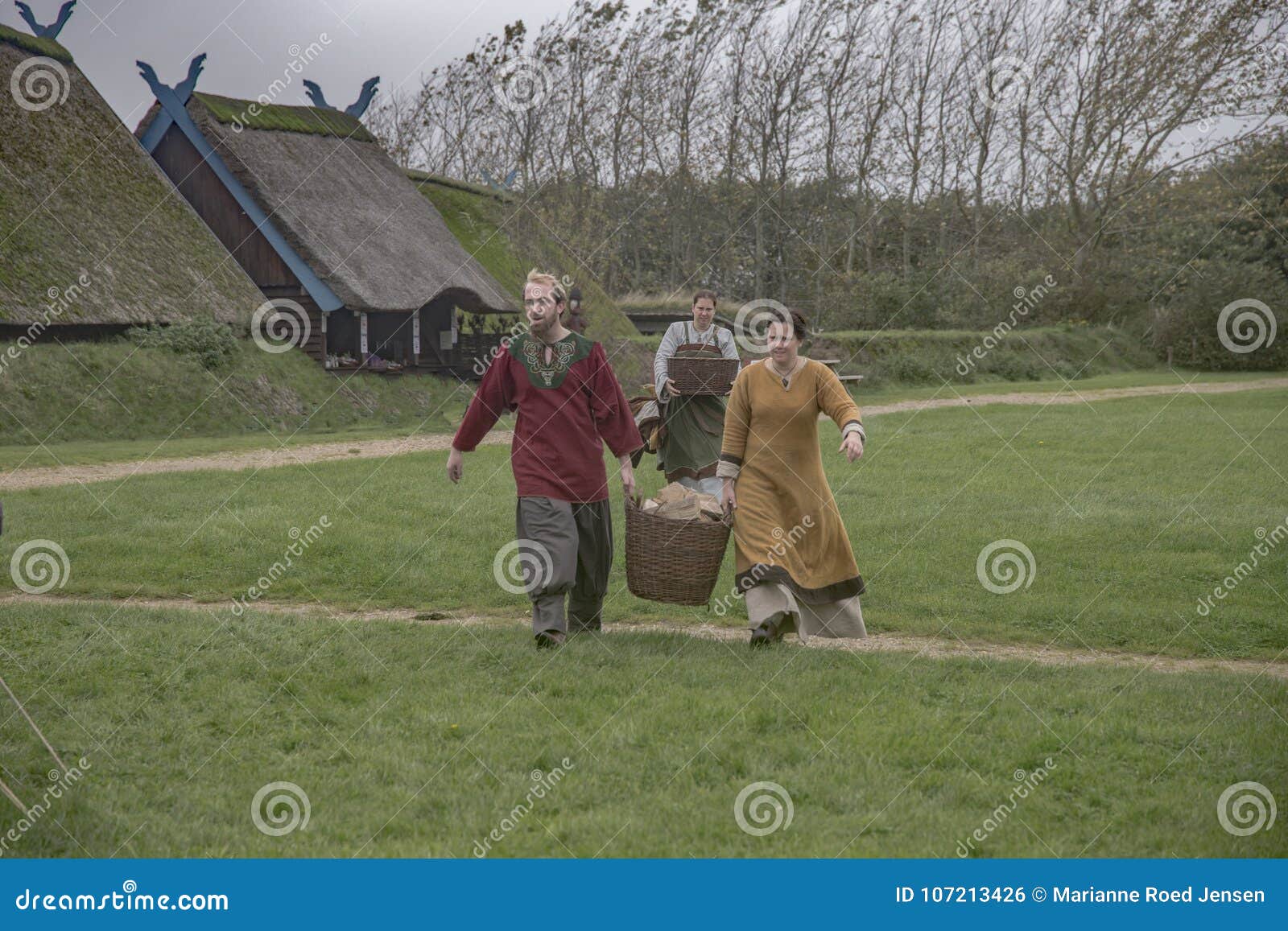 The Danish Viking village editorial photo. Image of grass - 107213426