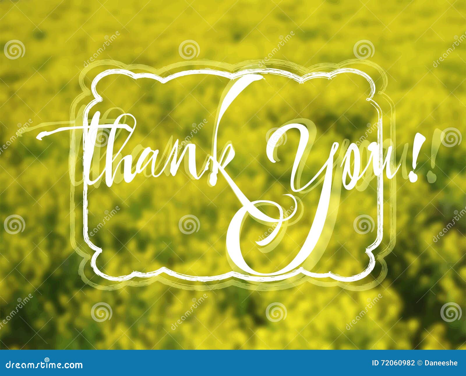 Dank U Dankbare Kaart Met Het Van Letters Voorzien Vector Illustratie ...