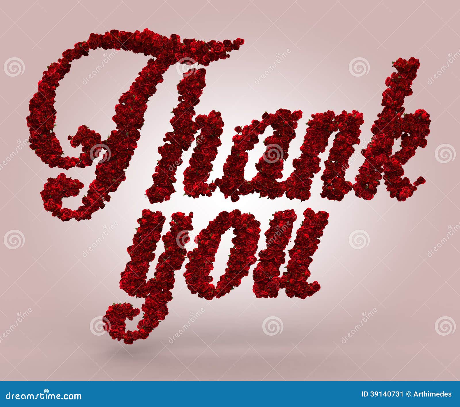 Dank U Maakte Van Rode Rozen Stock Illustratie - Illustration of ...