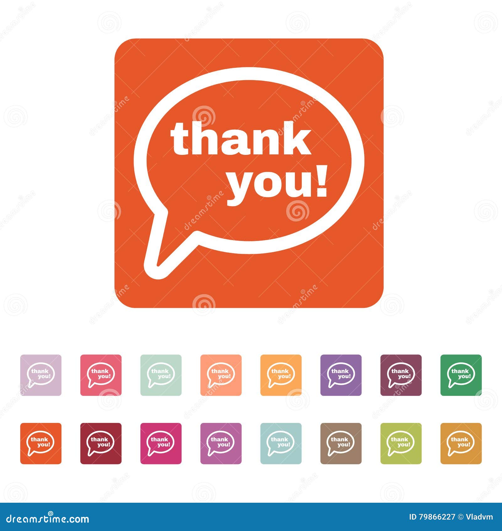 Dank U Pictogram Danksymbool Vlak Vector Illustratie - Illustration of ...