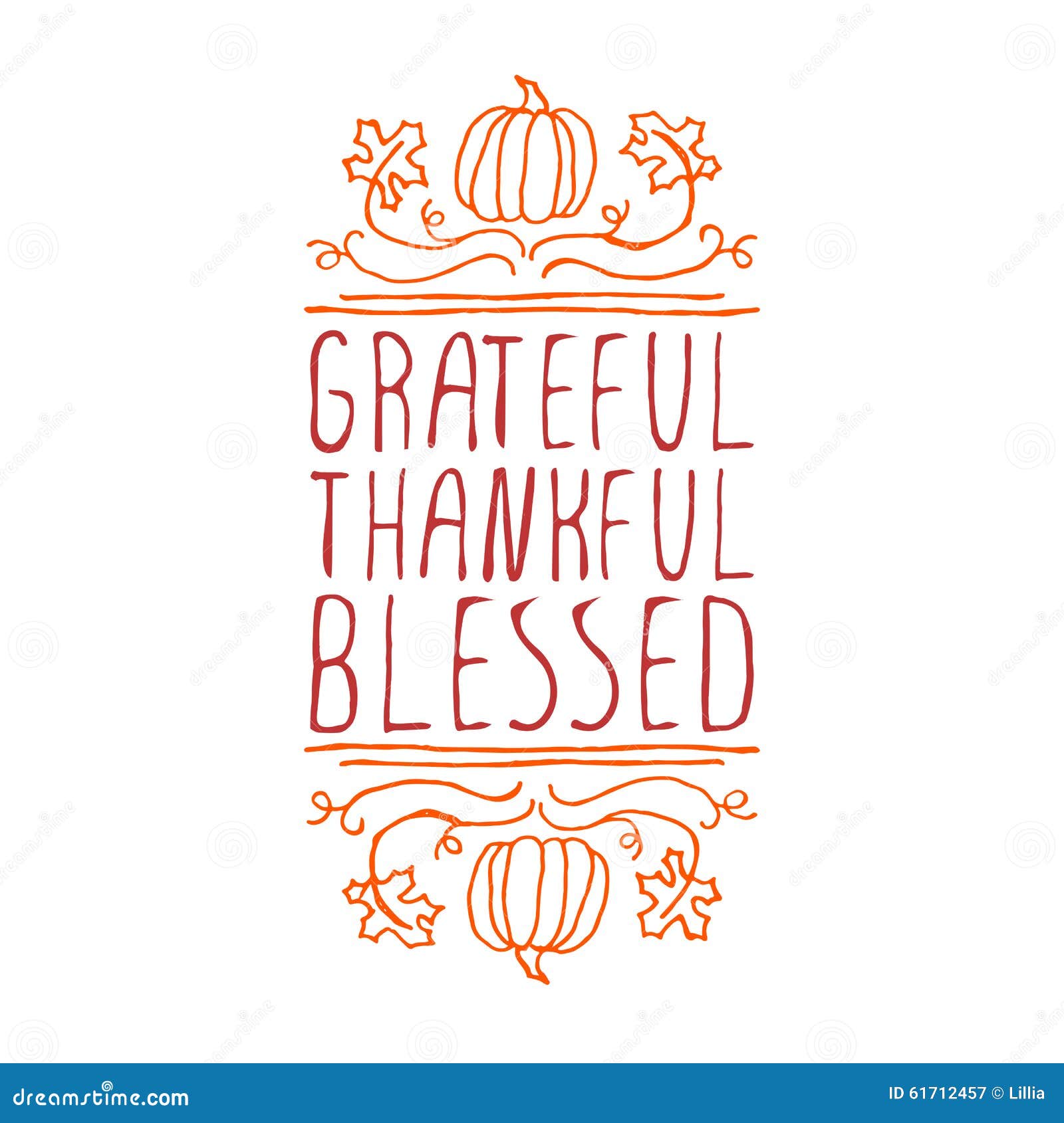 Dankbaar, Dankbaar, Heilig - Typografisch Element Vector Illustratie ...