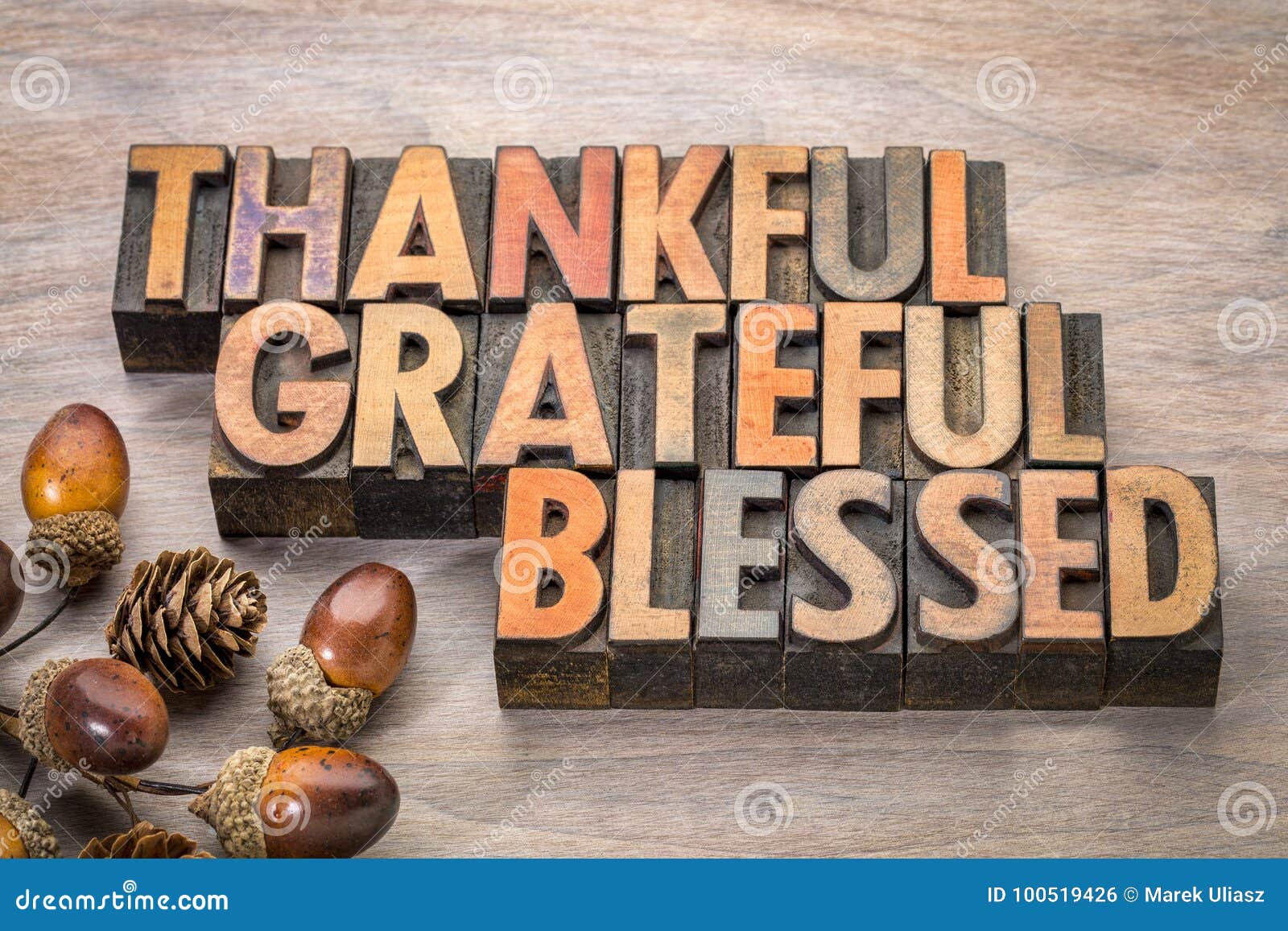 Dankbar, Dankbar, Gesegnet - Danksagungsthema Stockfoto - Bild von ...