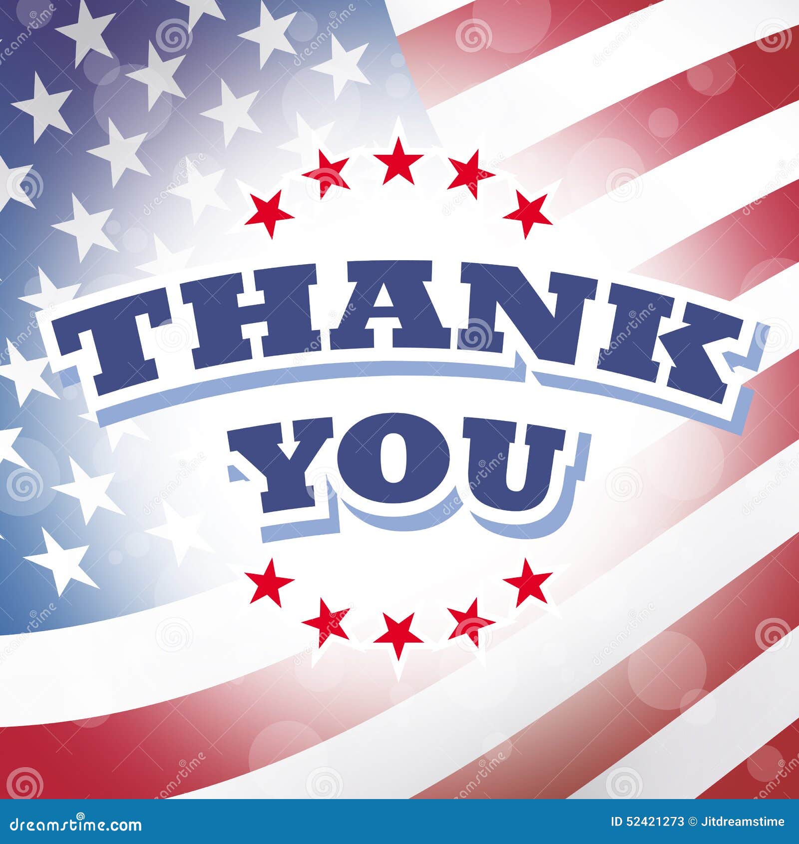 Danke Amerika vektor abbildung. Illustration von veterane - 52421273