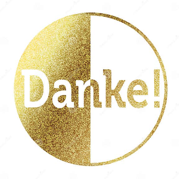 Danke! stock vector. Illustration of shine, label, gold - 86237986