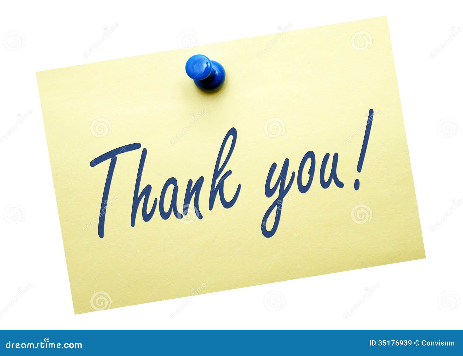 Danke Gelbe Post-Itanmerkung Stockbild - Bild von wörter, danken: 35176939