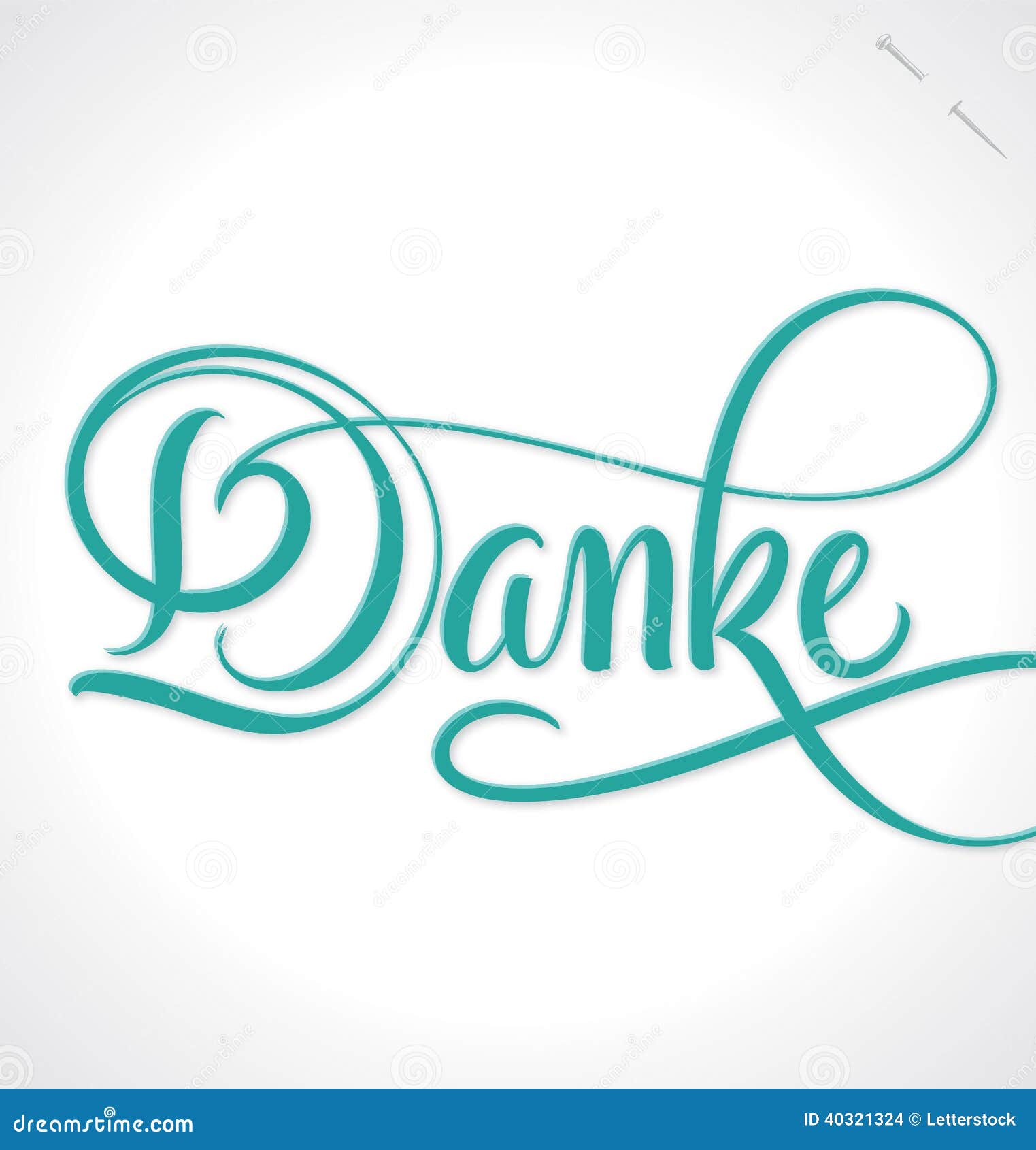 DANKE Hand Lettering (vector) Stock Vector - Illustration of brush ...