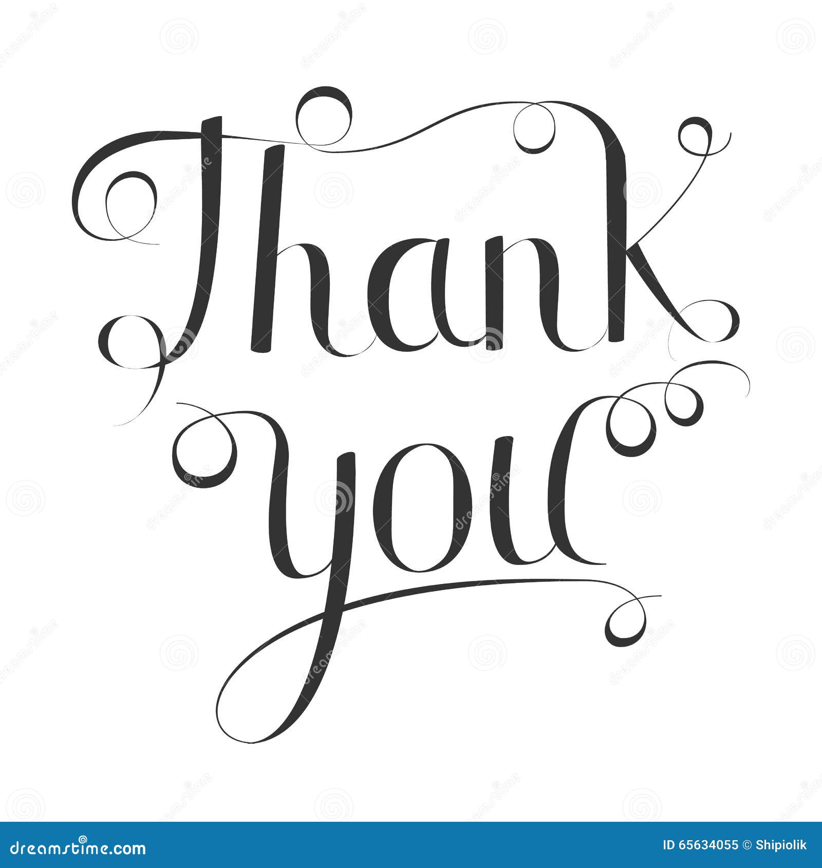 Danke Handgeschriebene Vektorillustration, Vektor Abbildung ...