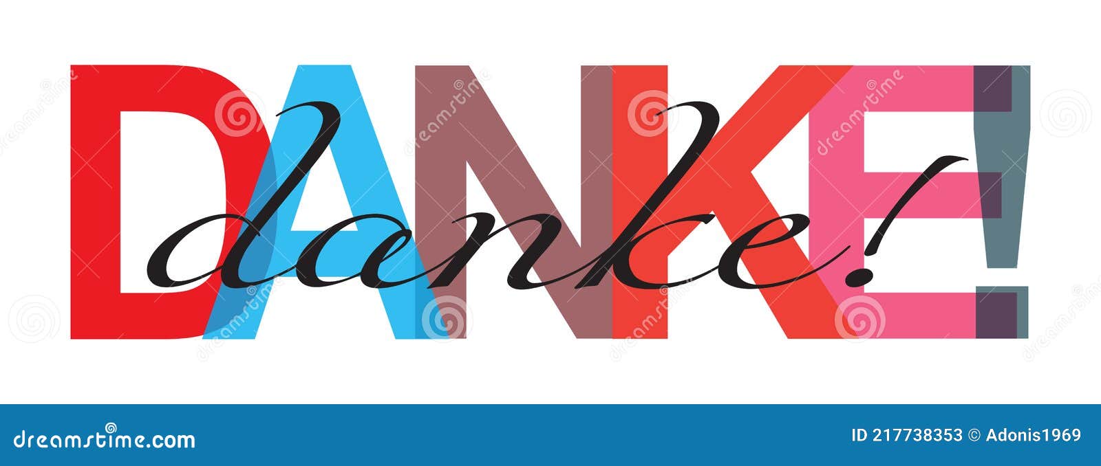 Banner With Danke And Different Symbols On A Line Stock Photography ...