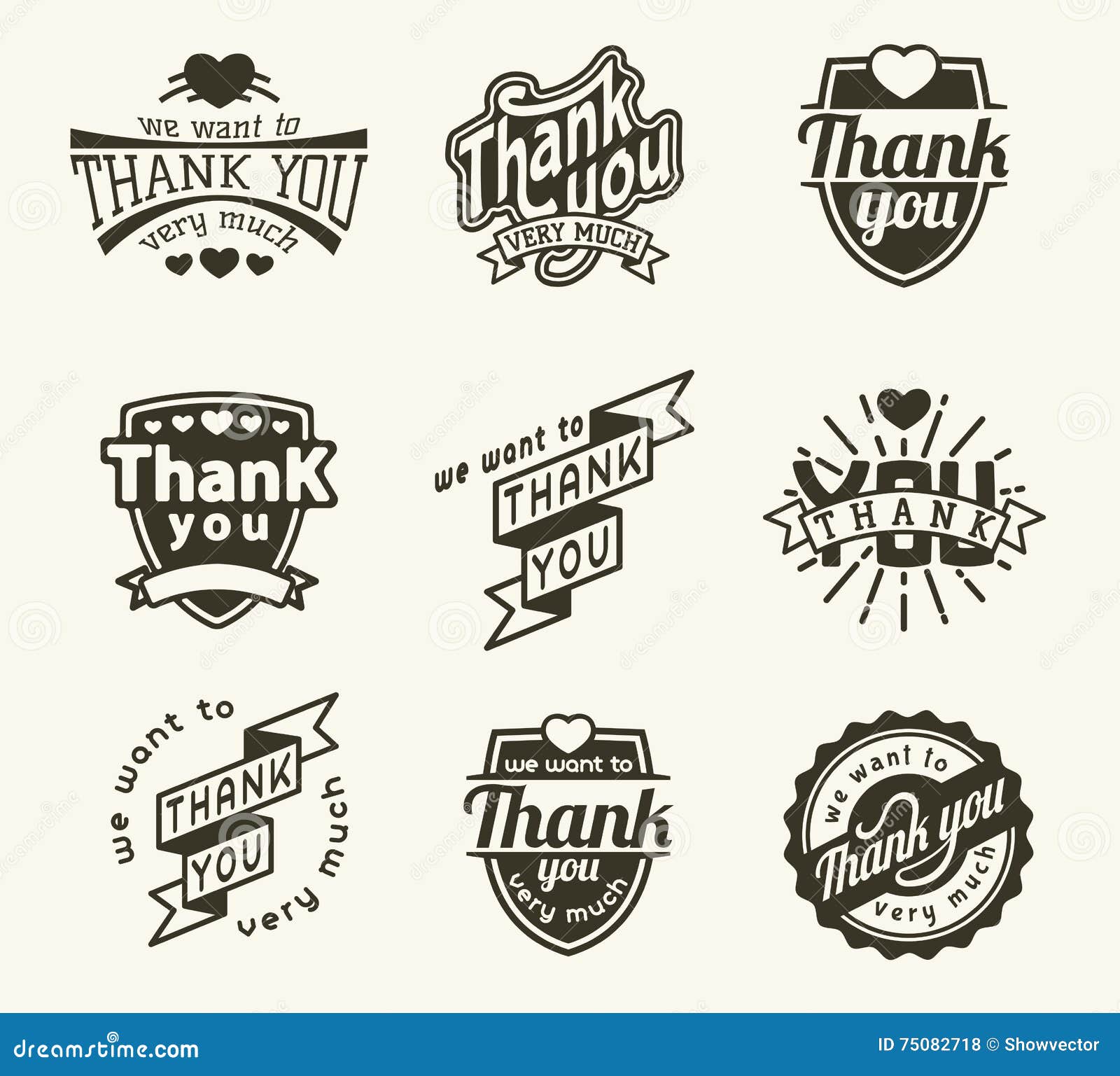 Danke, Logo Deutlich Zu Werden Vektor Abbildung - Illustration von ...