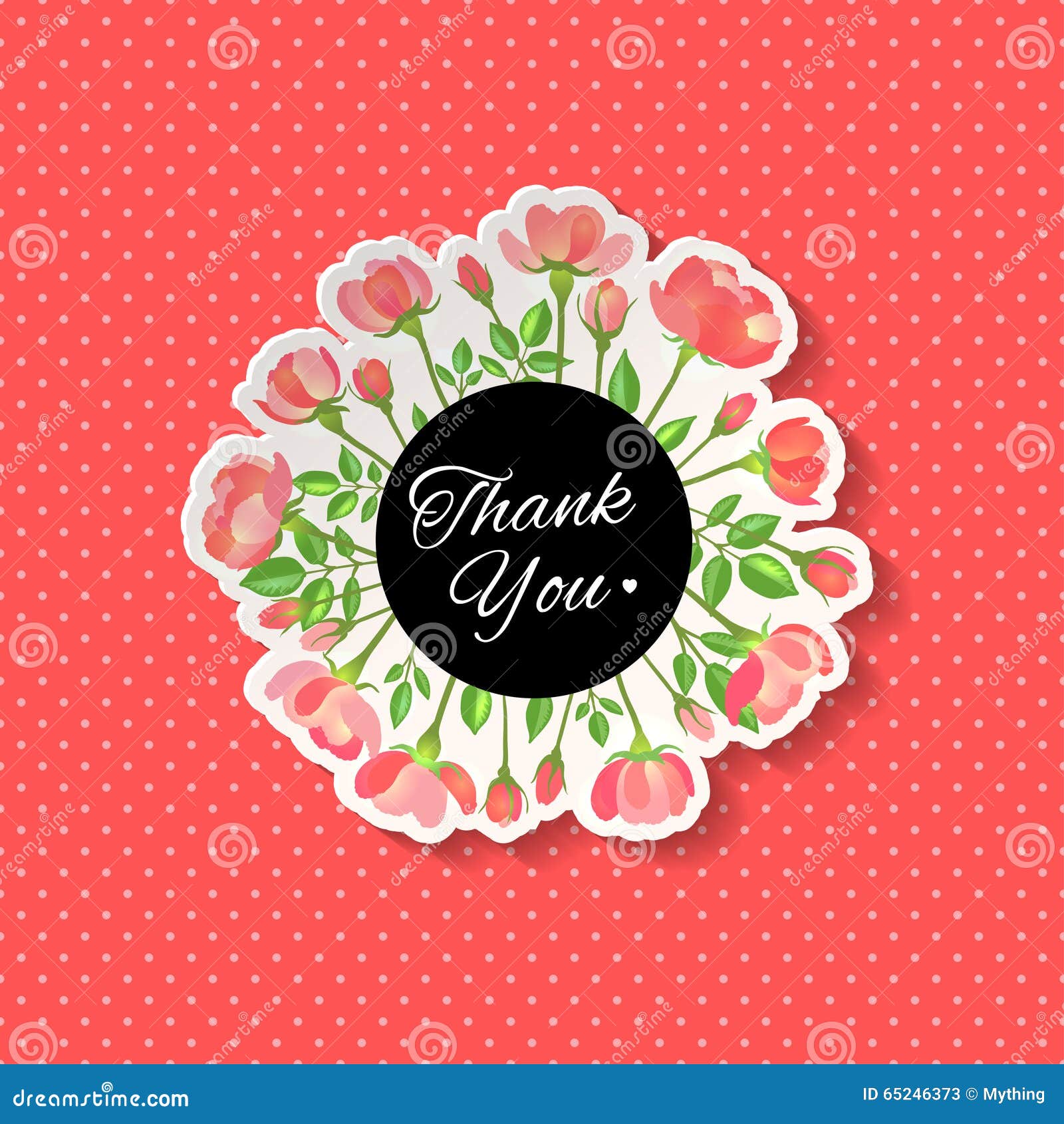 Danke Mit Blumen Vector Abbildung, EPS10 Vektor Abbildung ...