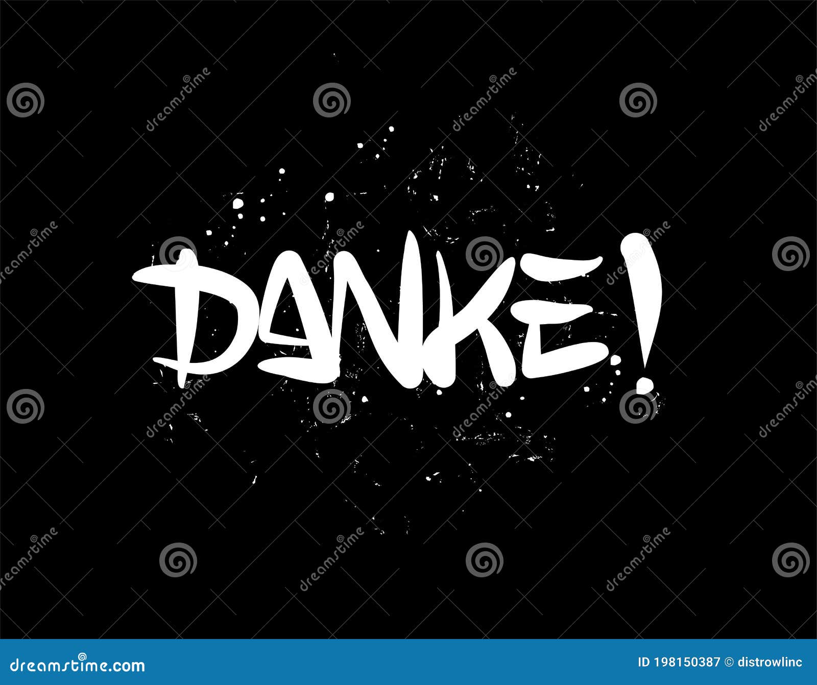 Danke - Thank You In German. Handwritten Modern Calligraphy Watercolor ...