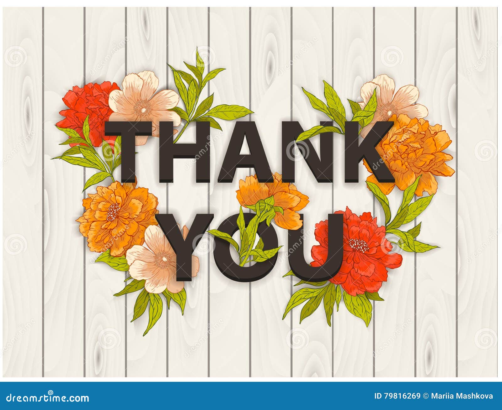 Danke vector Blumenkarte vektor abbildung. Illustration von hintergrund ...