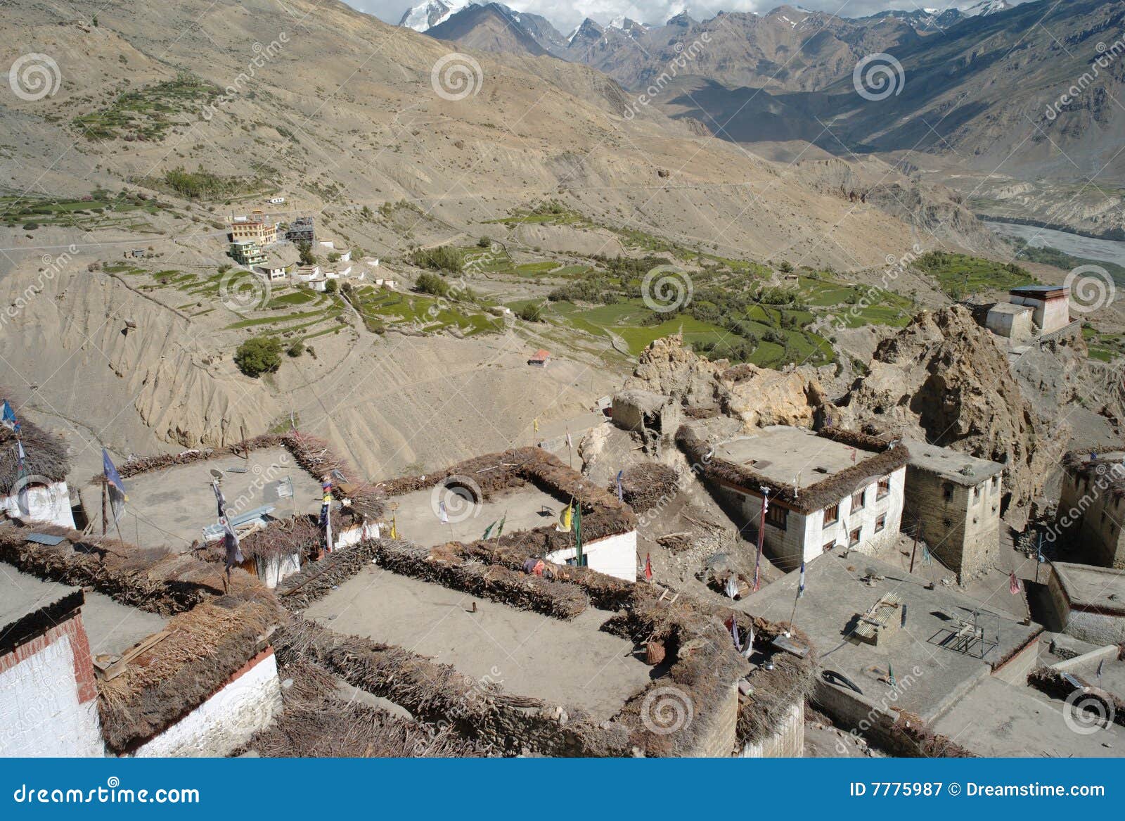 Dankhar village stock image. Image of mountain, village - 7775987