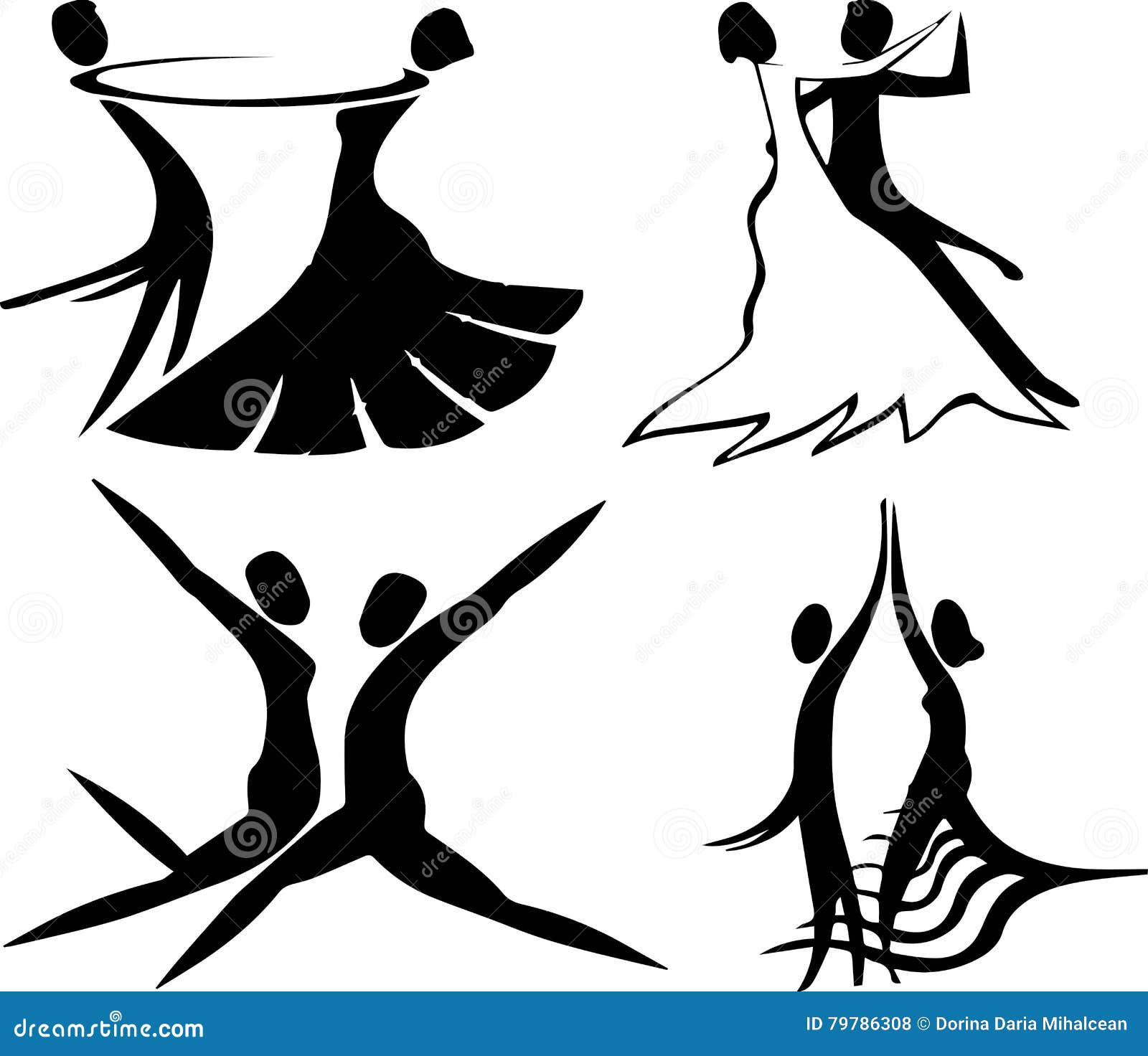 Dans vector illustratie. Illustration of embleem, bewegingen - 79786308