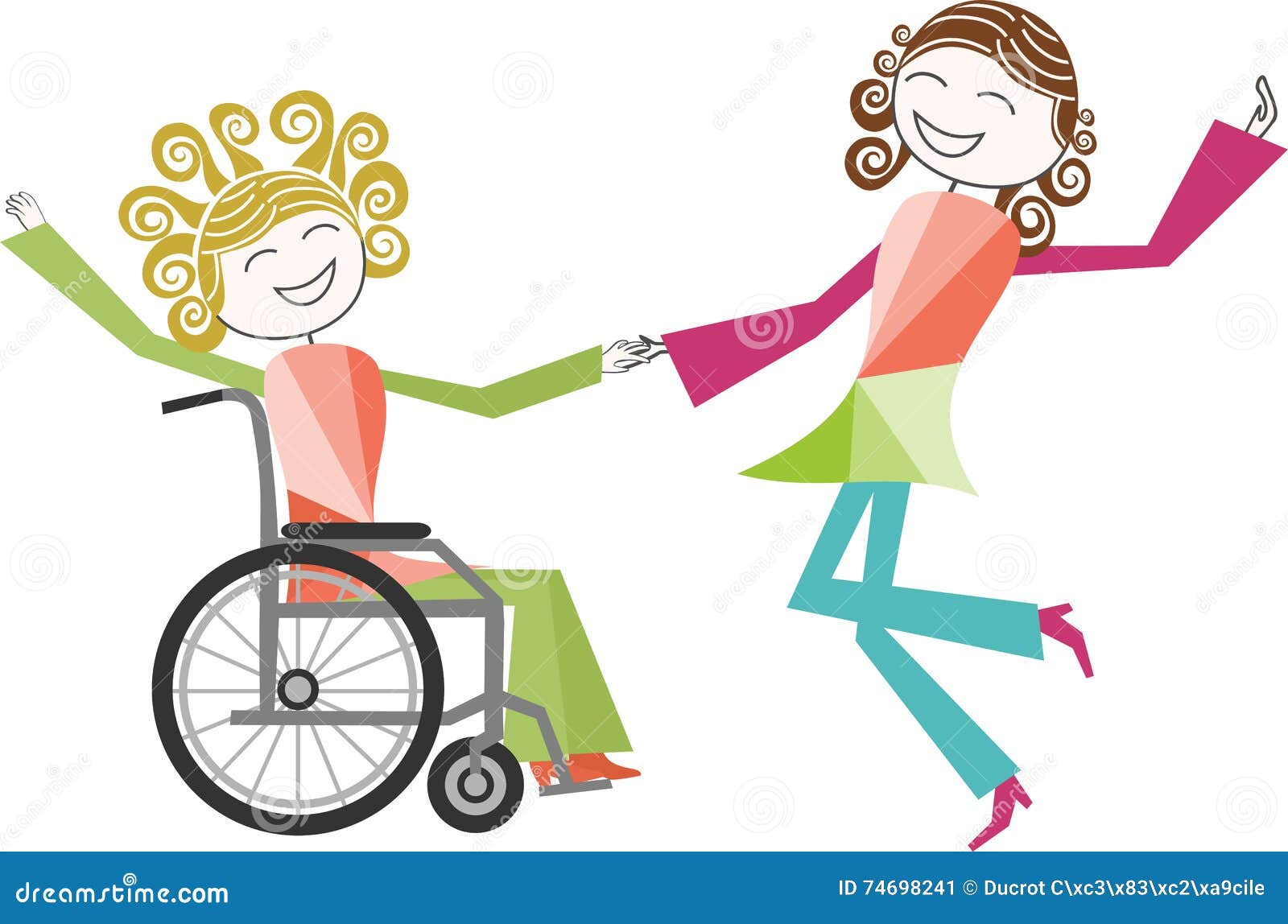 Dans in Rolstoel vector illustratie. Illustration of sport - 74698241