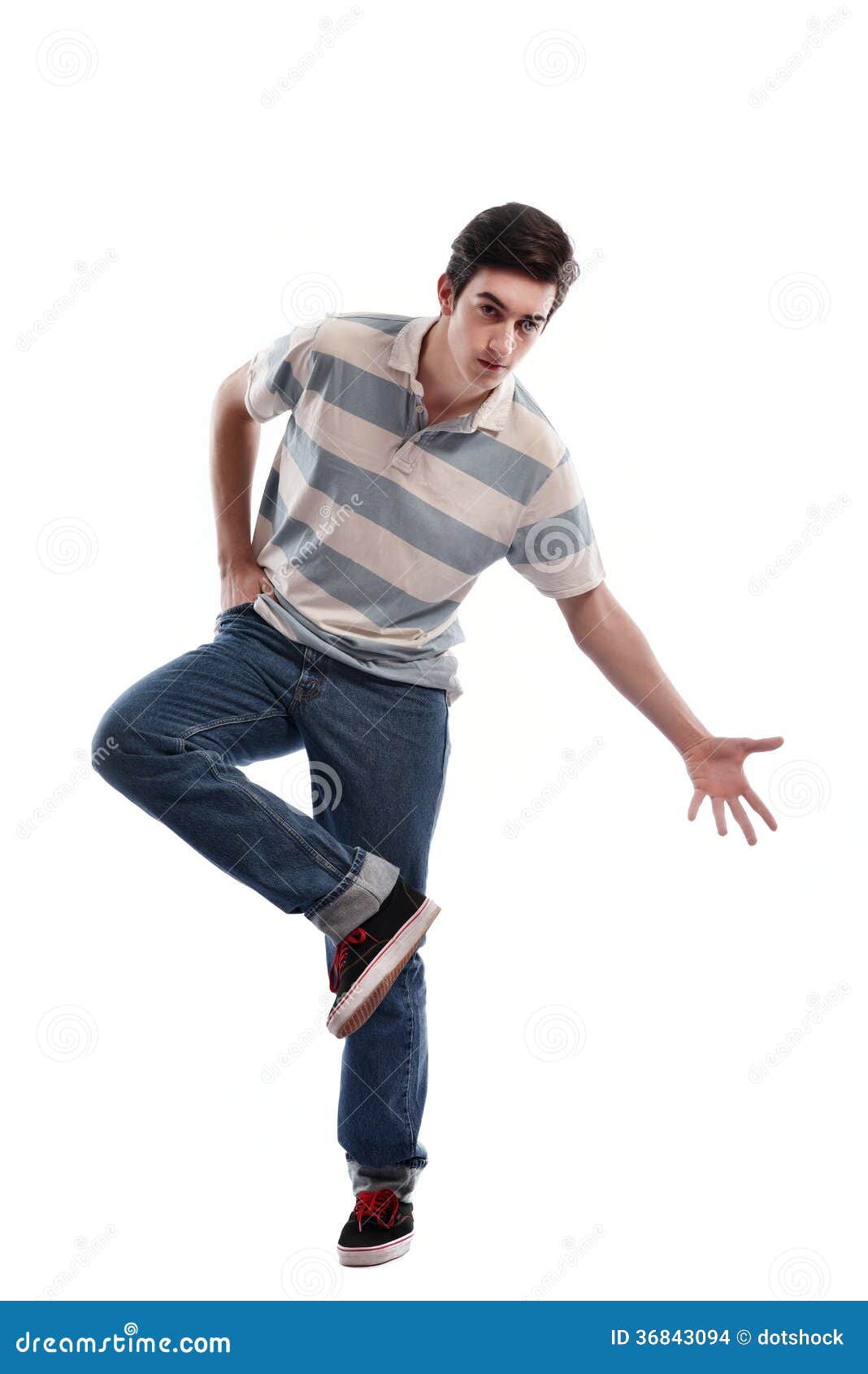 Danse de jeune homme photo stock. Image du mouvement - 36843094