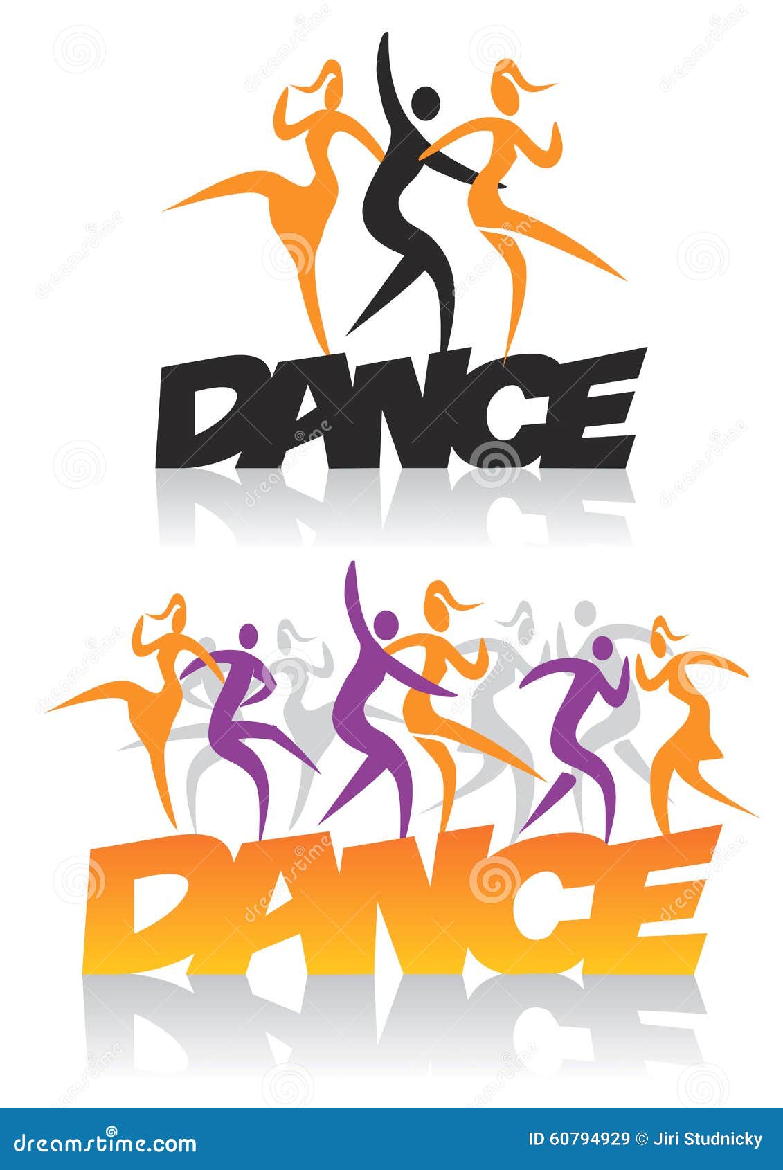 Danse De Word Avec Des Danseurs Illustration de Vecteur - Illustration ...