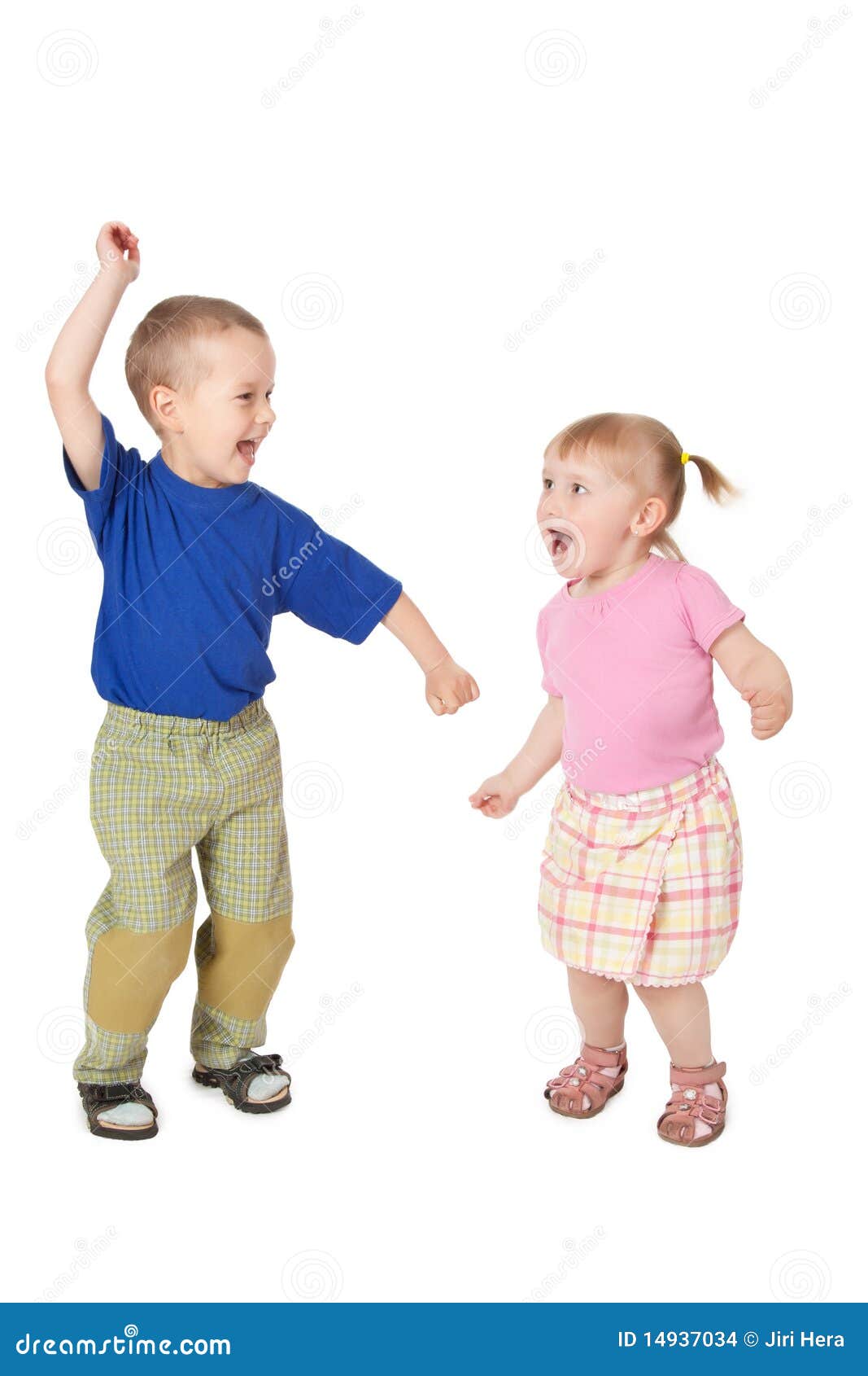 Dansend kind twee stock foto. Image of lachen, achtergrond - 14937034