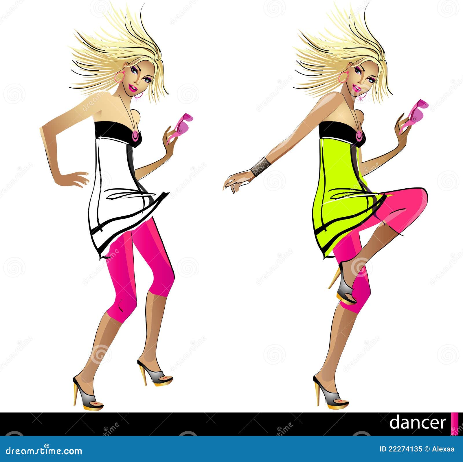 Dansend meisje stock illustratie. Illustration of beeld - 22274135