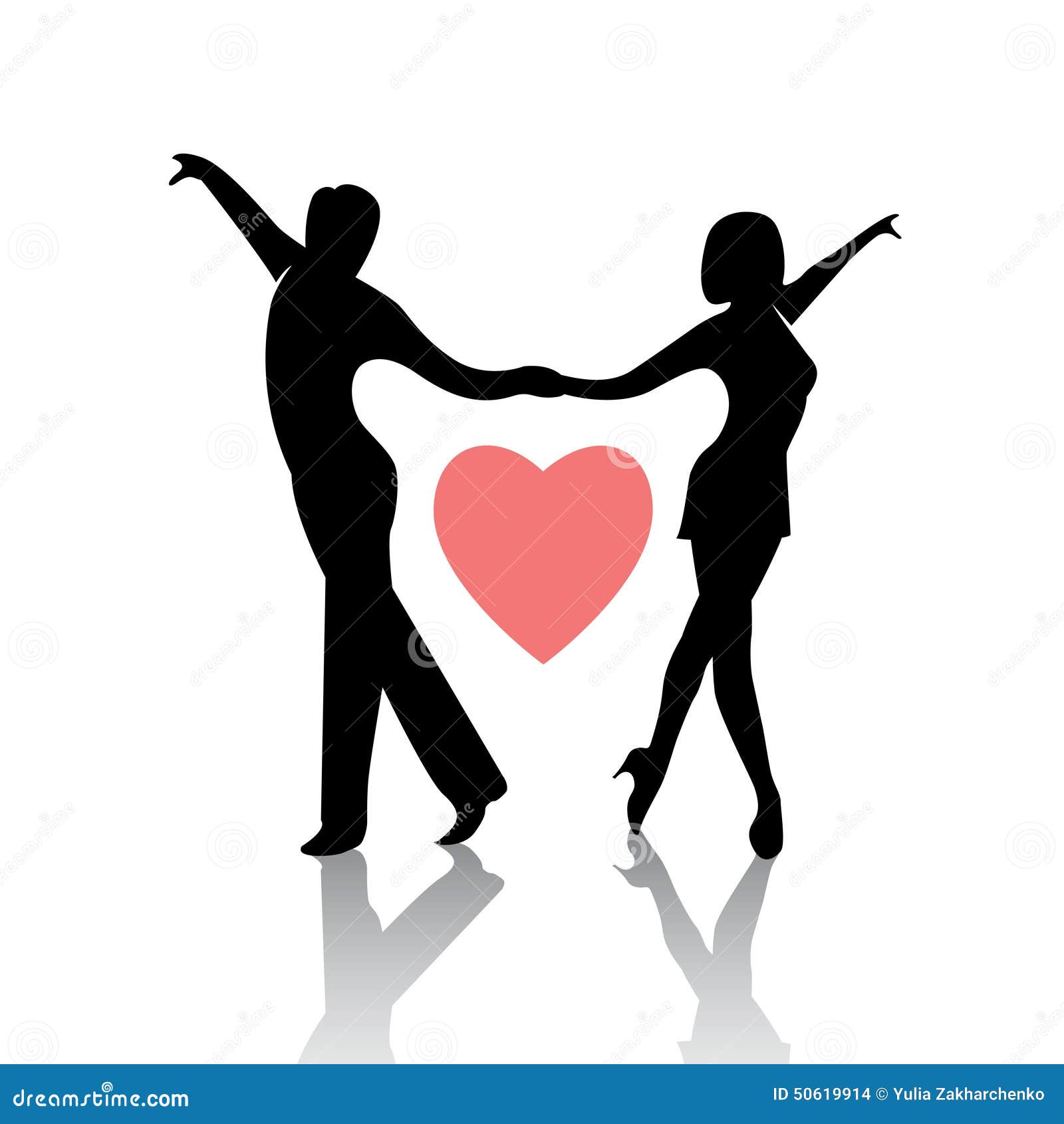 Dansend Paar Op Een Witte Achtergrond Vector Illustratie - Illustration ...