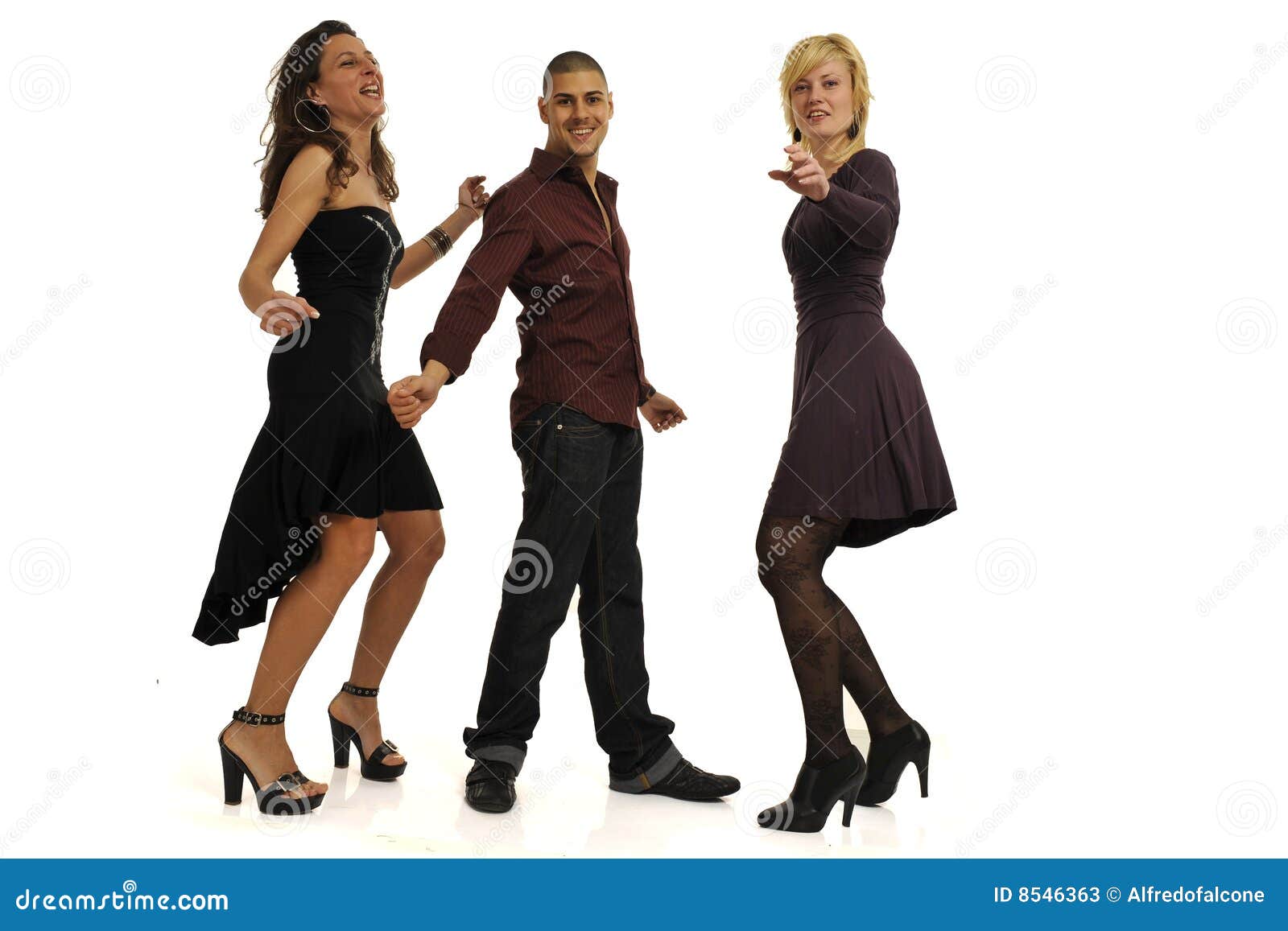 Dansende mensen stock afbeelding. Image of lang, benen - 8546363