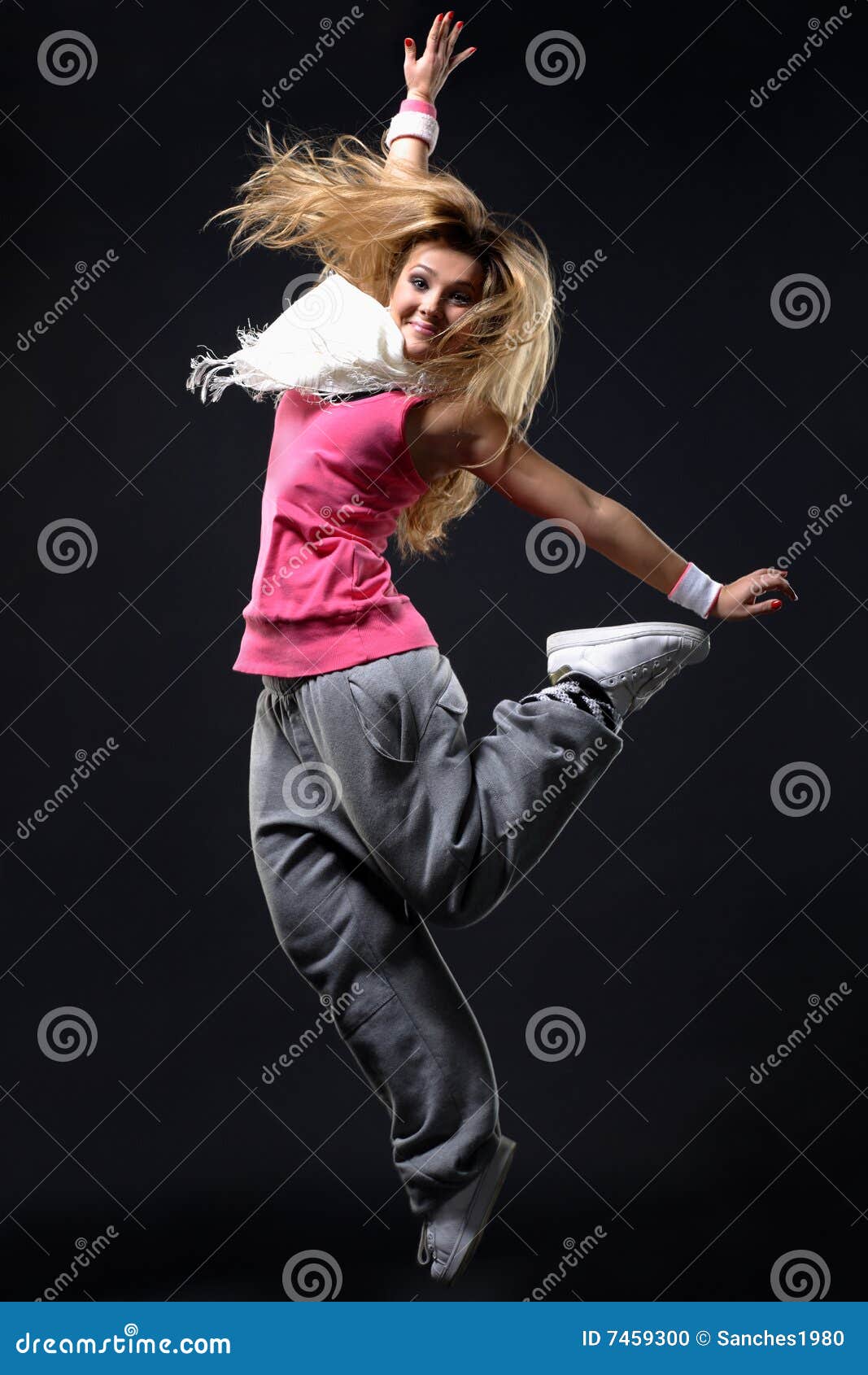 Danser stock foto. Image of aerobics, heup, wijfje, uitvoerder - 7459300