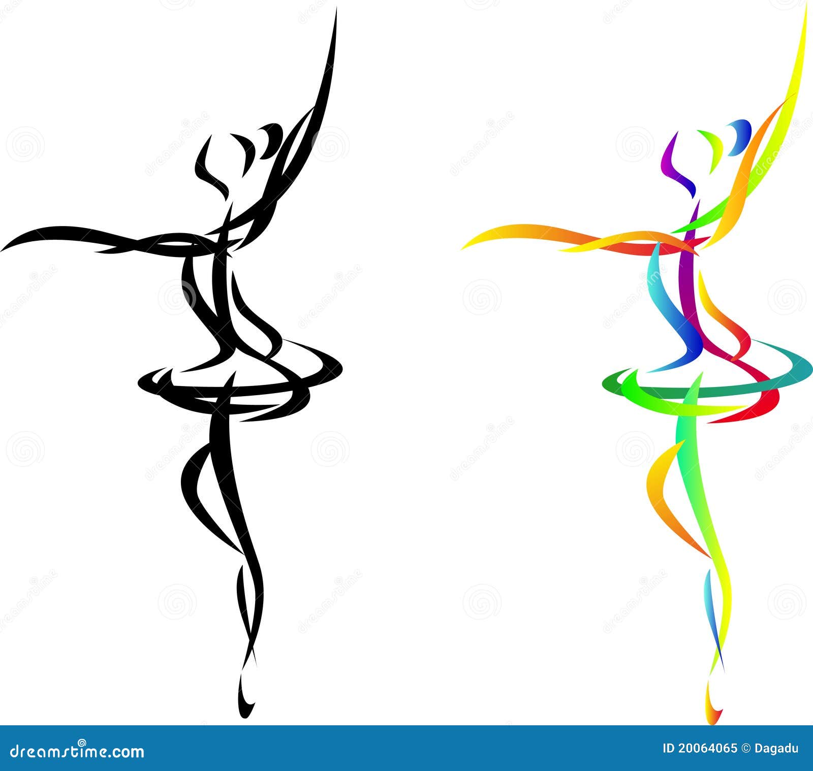 Danseur de ballet abstrait illustration de vecteur. Illustration du ...