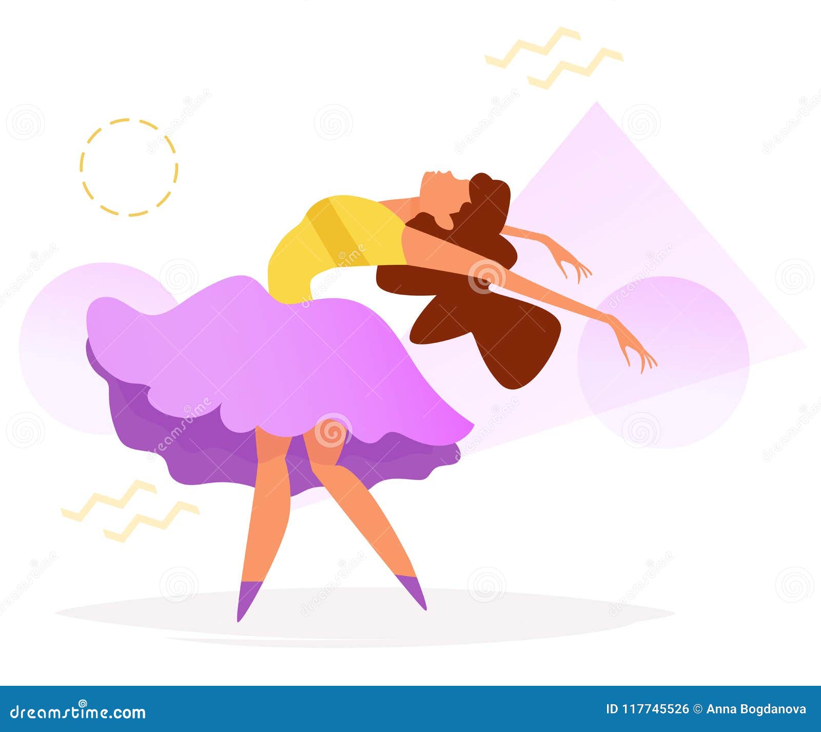 Danseur Vector cartoon illustration de vecteur. Illustration du ligne ...
