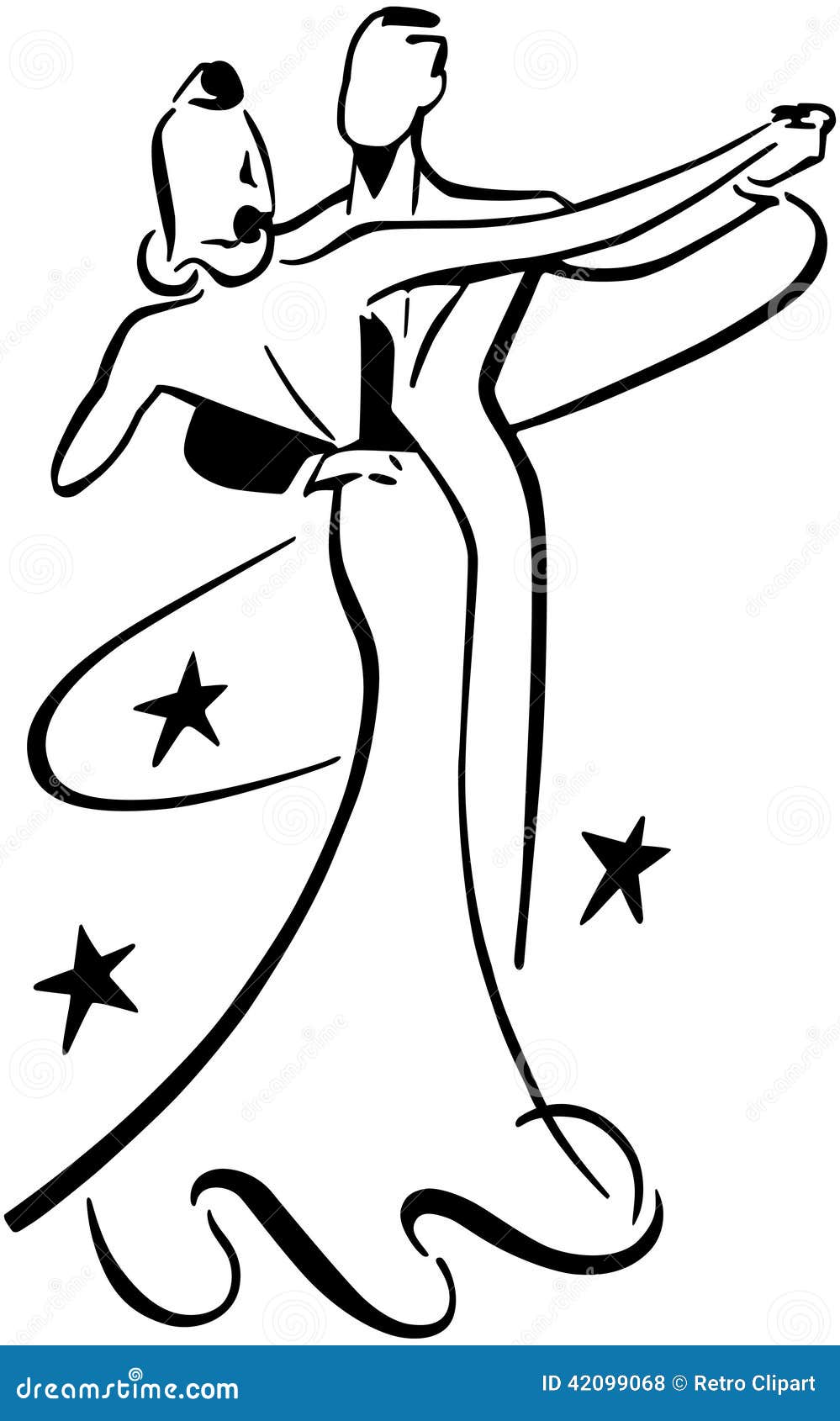 Danseurs 1 de salle de bal illustration de vecteur. Illustration du ...