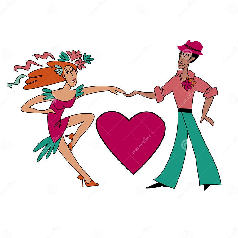 Danseurs de Salsa illustration de vecteur. Illustration du été - 67498257