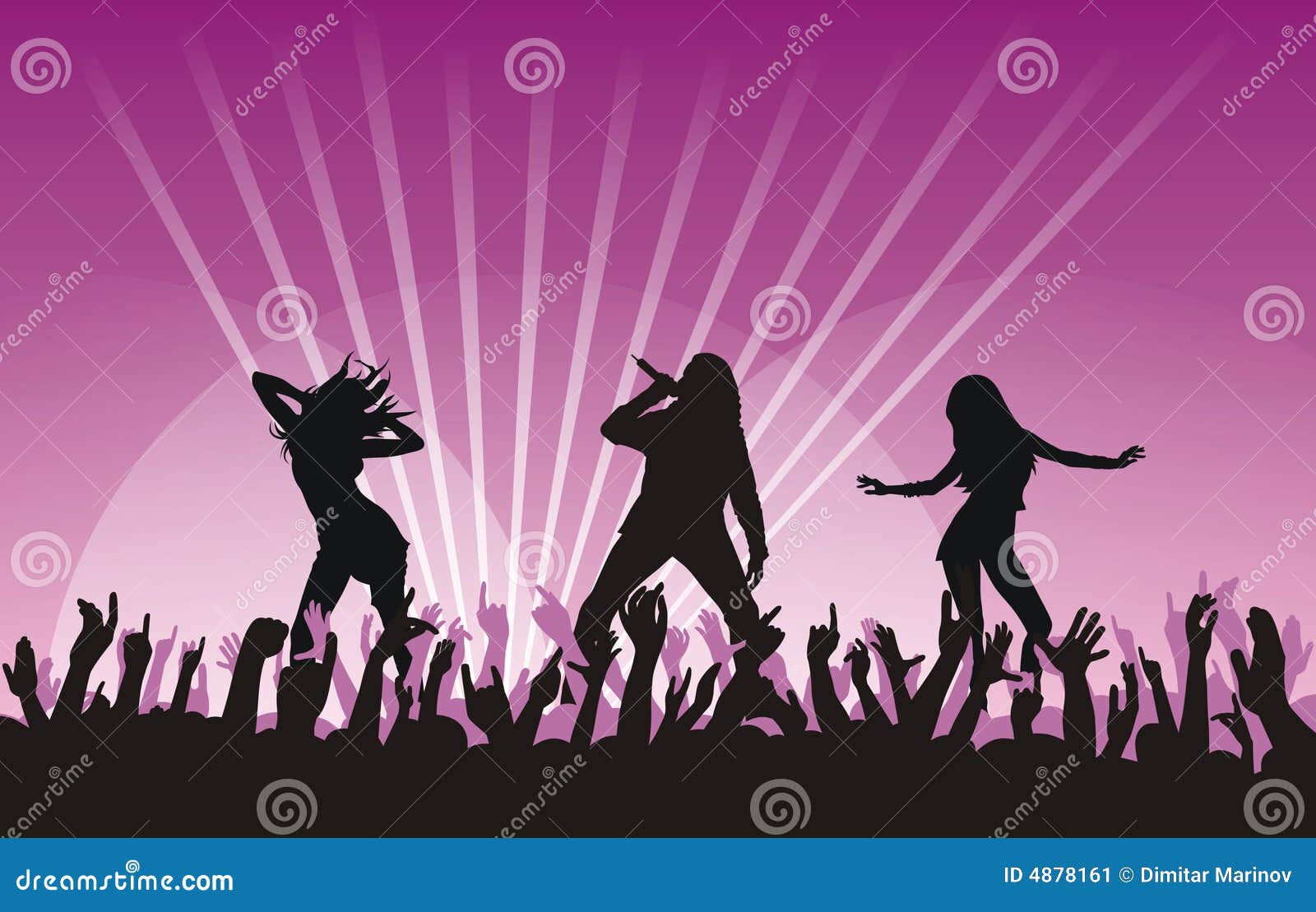 Dansing girls stock illustration. Illustration of musician - 4878161