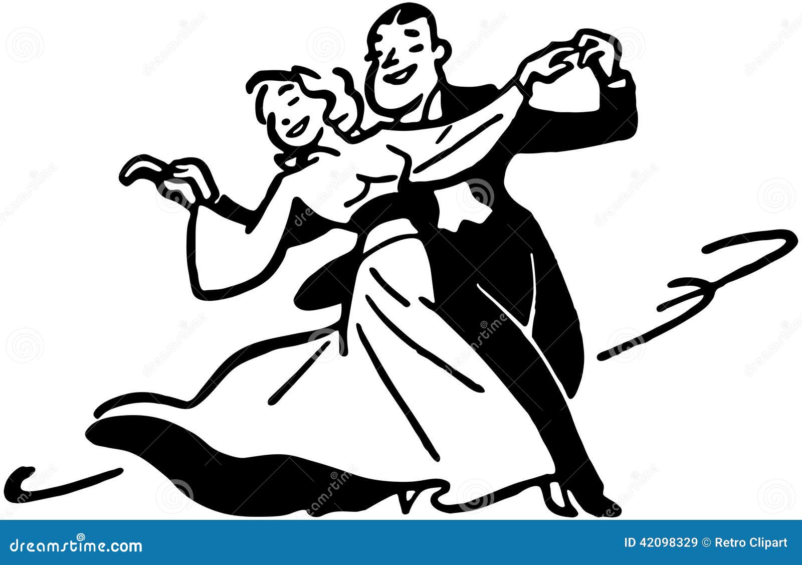 Danspaar 2 vector illustratie. Illustration of knap, paren - 42098329