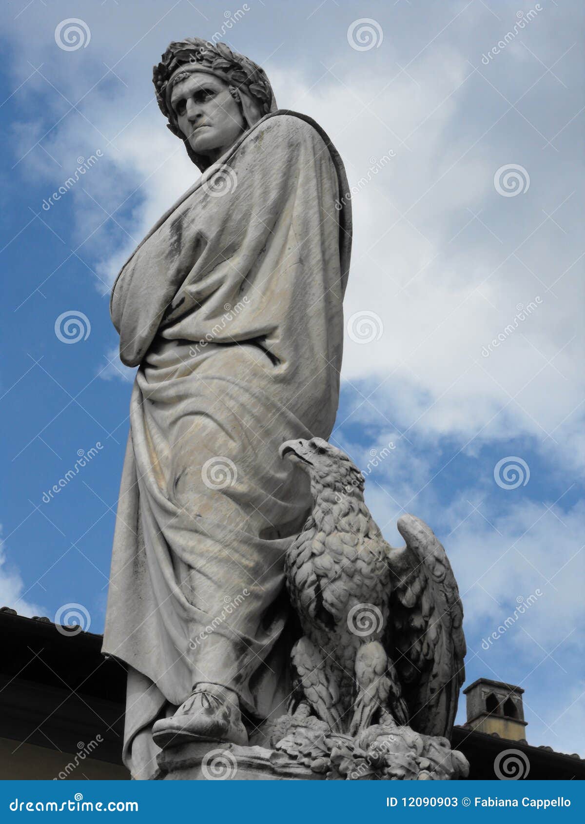 Dante Alighieri S Statue, Florence Stock Image - Image of statue, eagle ...