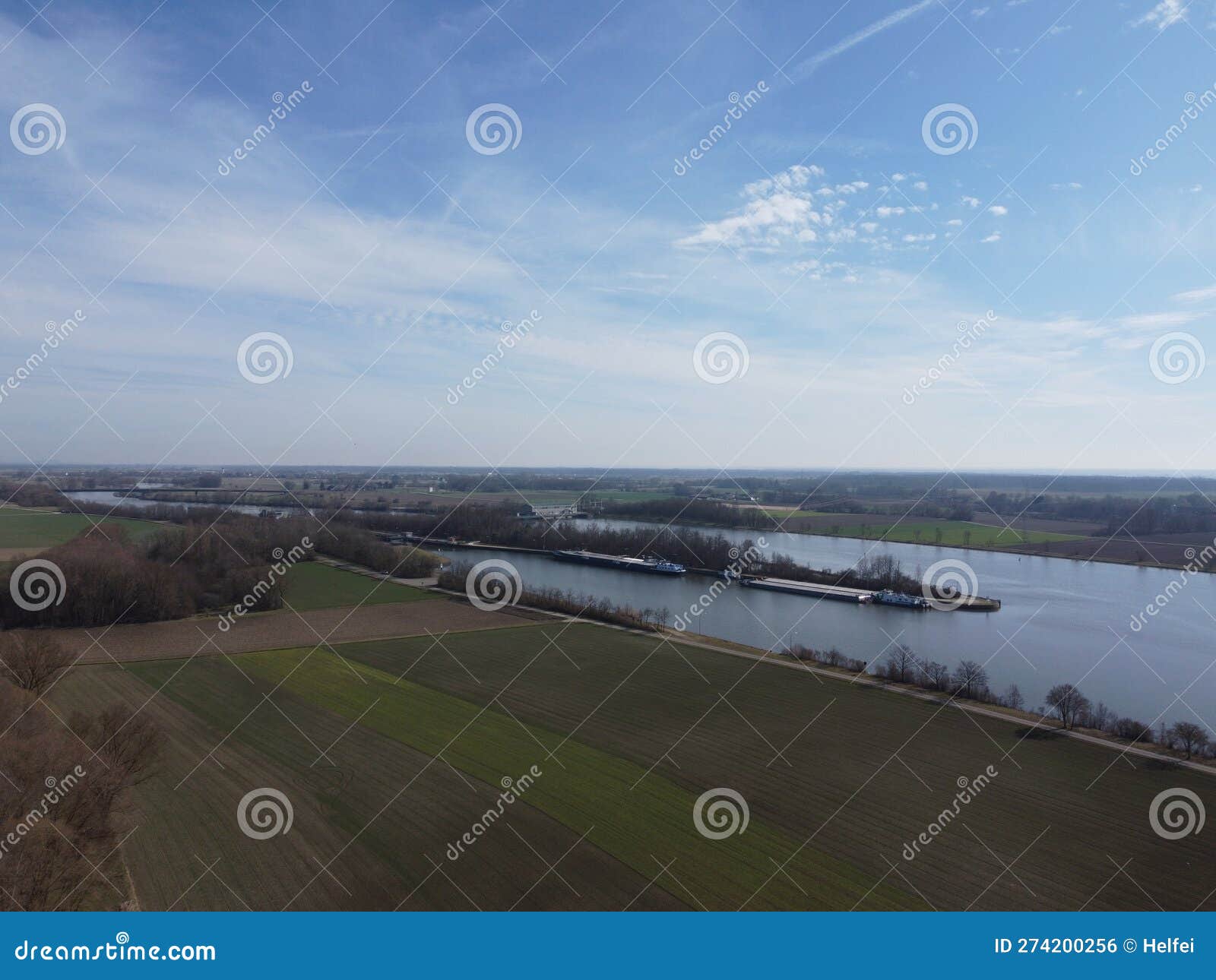 Danube As an Aerial View in Bavaria Stock Photo - Image of birdview ...