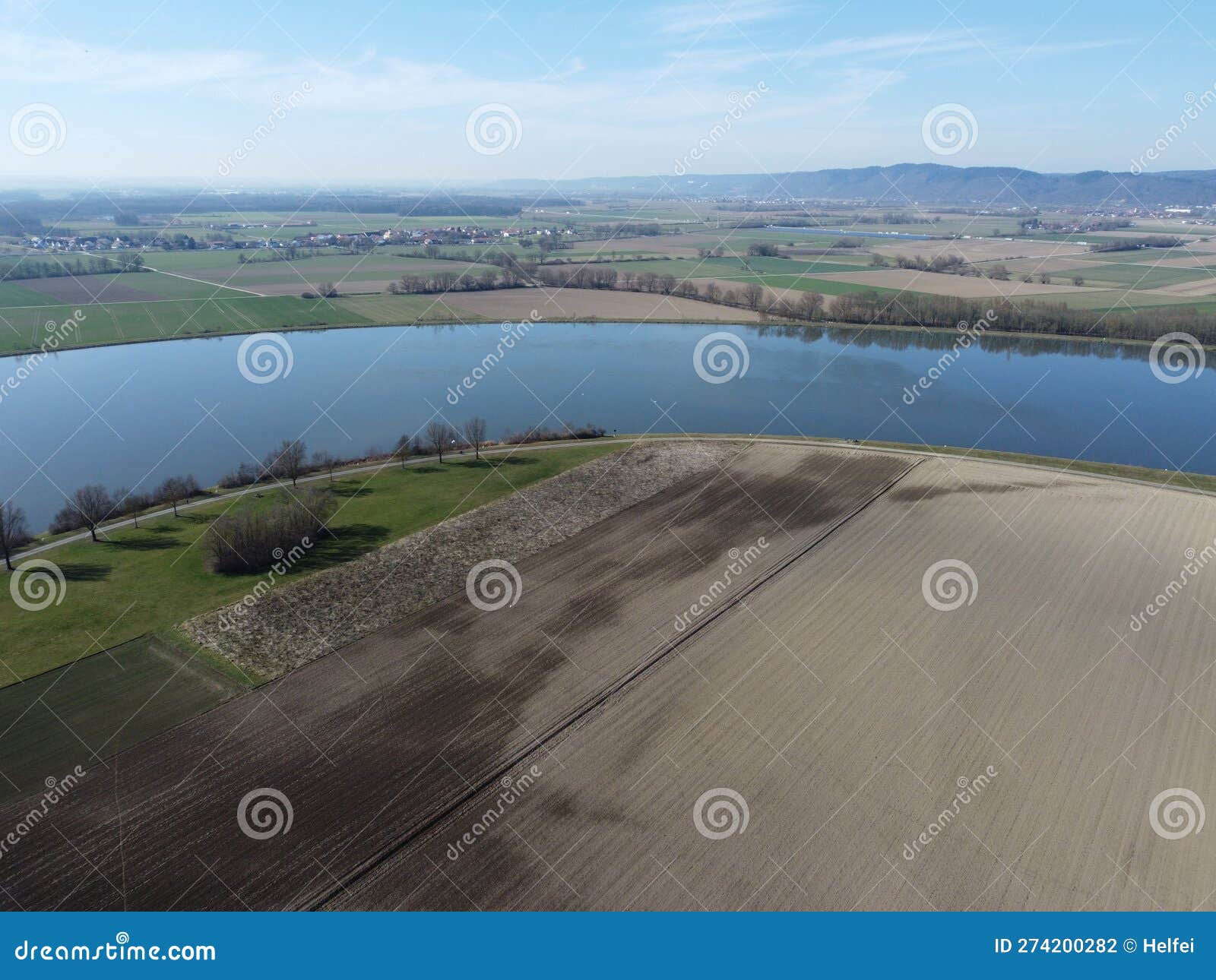 Danube As an Aerial View in Bavaria Stock Photo - Image of ...