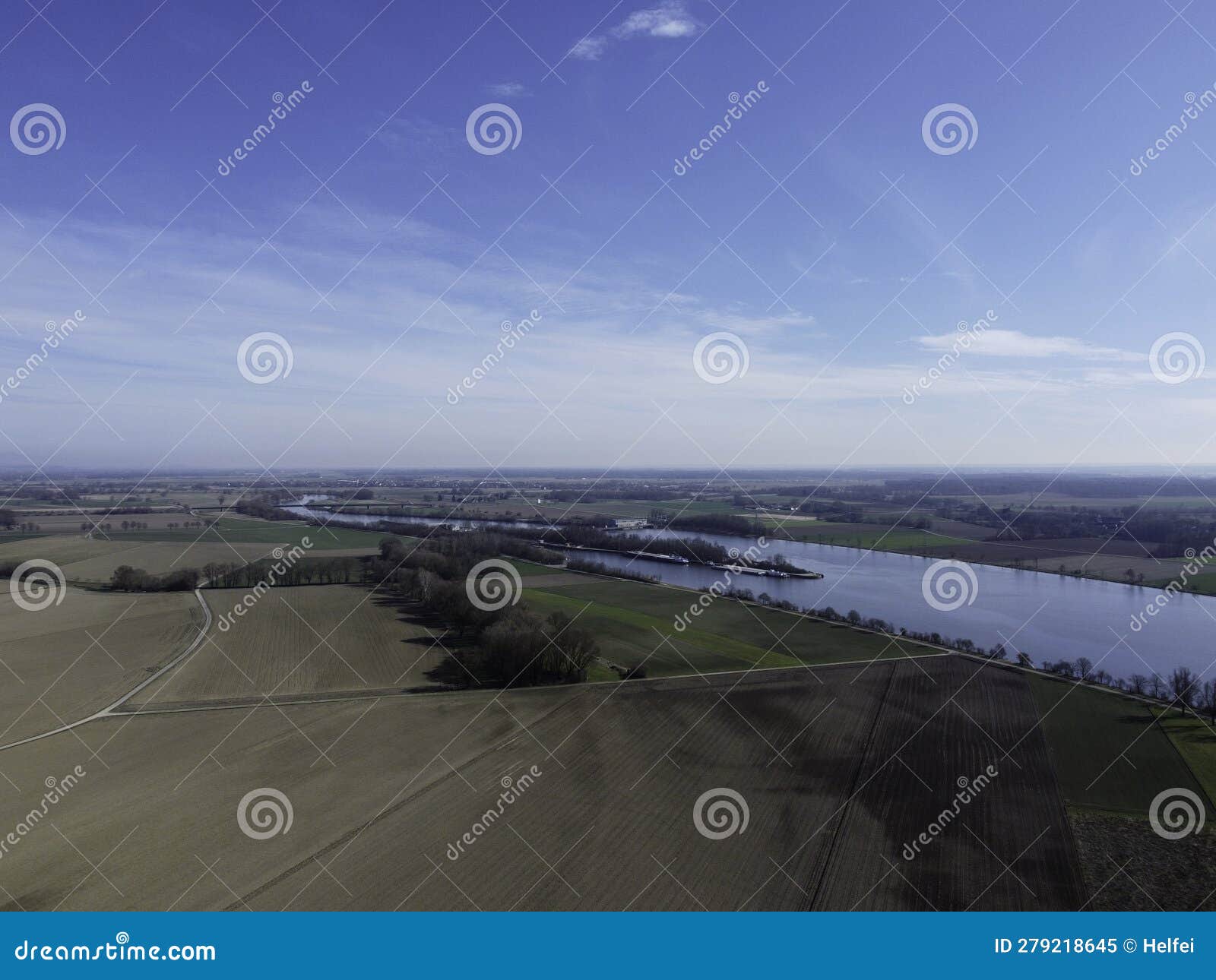 Danube As an Aerial View in Bavaria Stock Image - Image of aerial ...