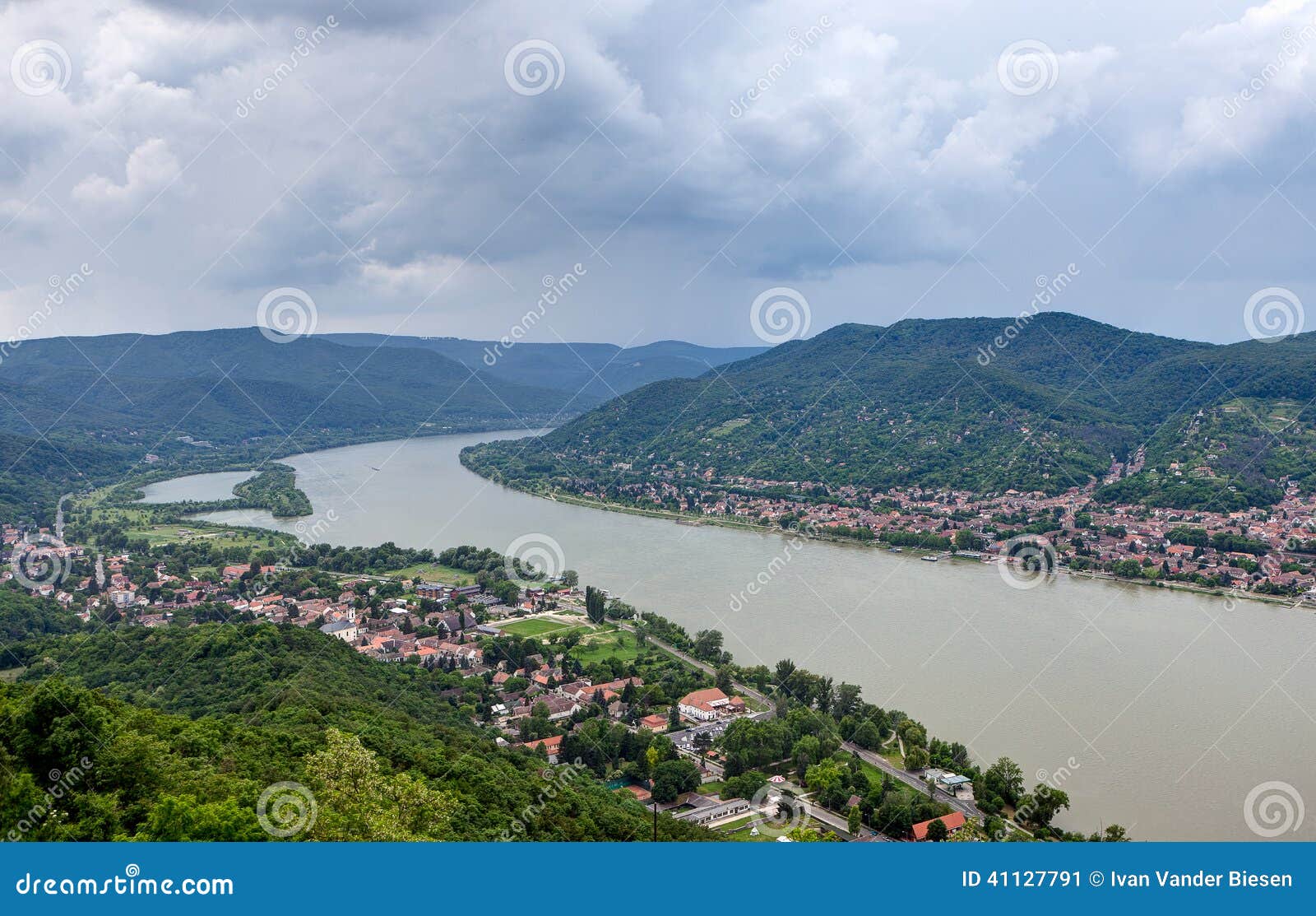 Danube bend, Hungary stock image. Image of curved, romantic - 41127791