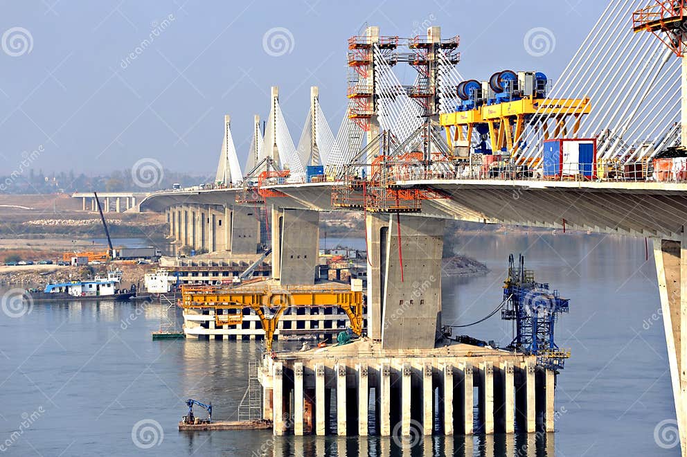 Danube Bridge between Vidin and Calafat Editorial Stock Photo - Image ...